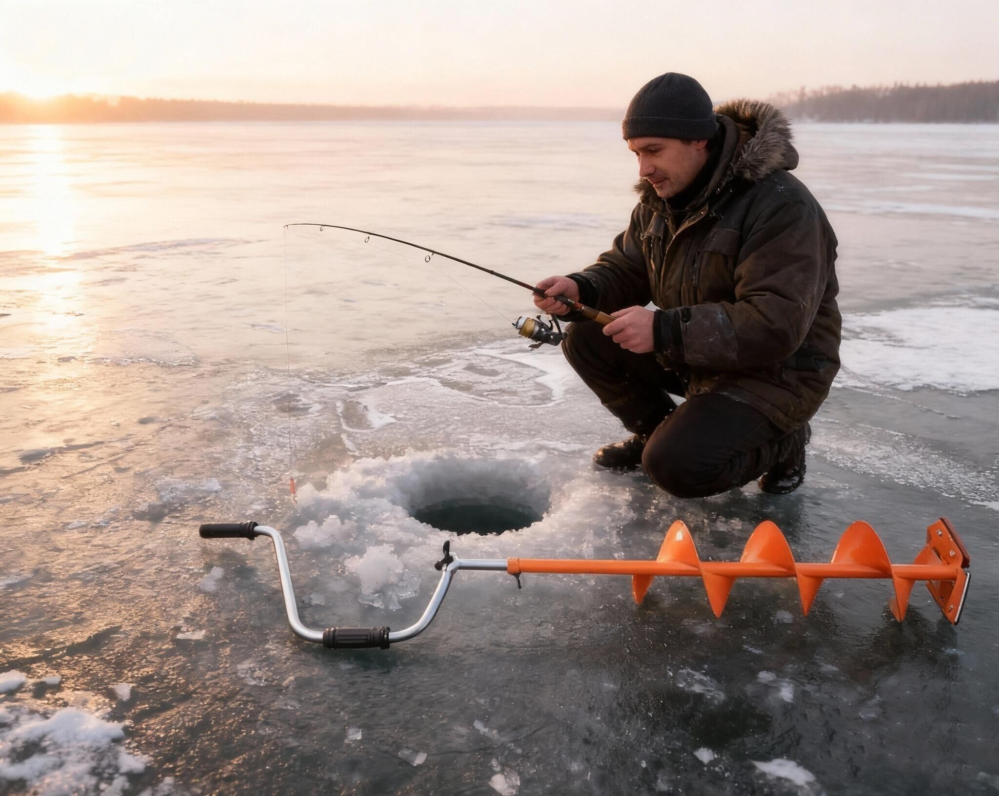 Snapklik.com : PROYAMA Ice Auger, Ice Fishing Auger, Auger For Ice Fishing