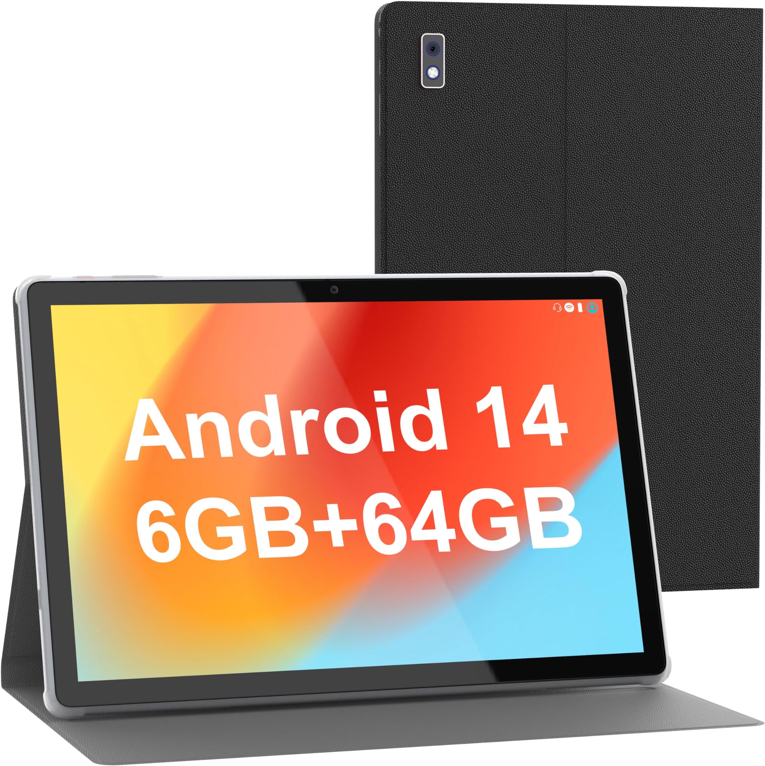 BYYBUO Android 13 Tablet,10.1 inch Tablet with Case, 4GB RAM 64GB ROM ...