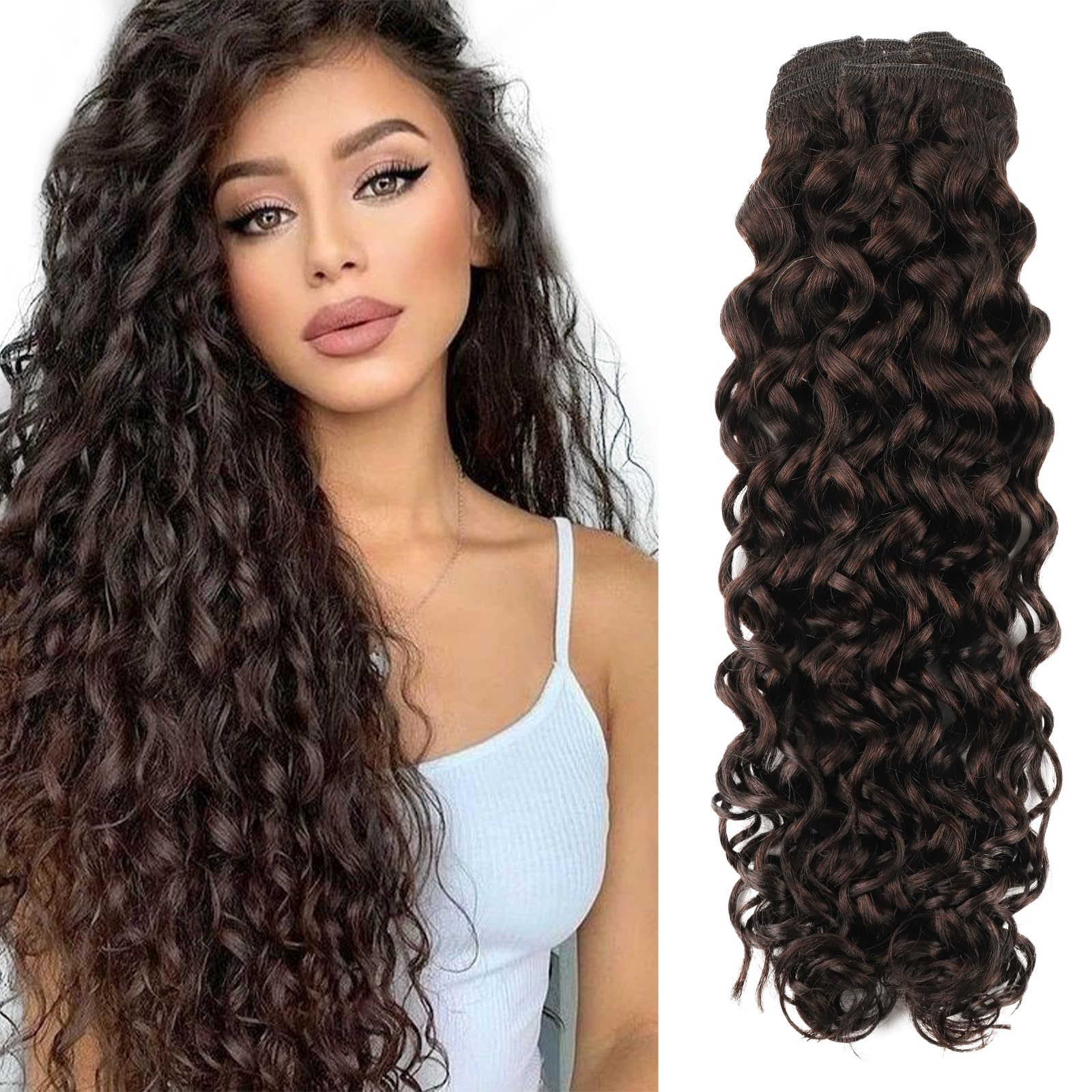 Amazon.com : ABH AMAZINGBEAUTY HAIR Natural Wavy Clip in Extensions ...
