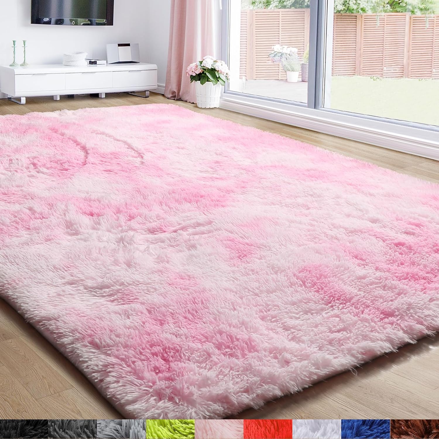 Amazon.com: Amdrebio Pink Area Rugs for Girls Bedroom,Plush Kawaii Rug ...