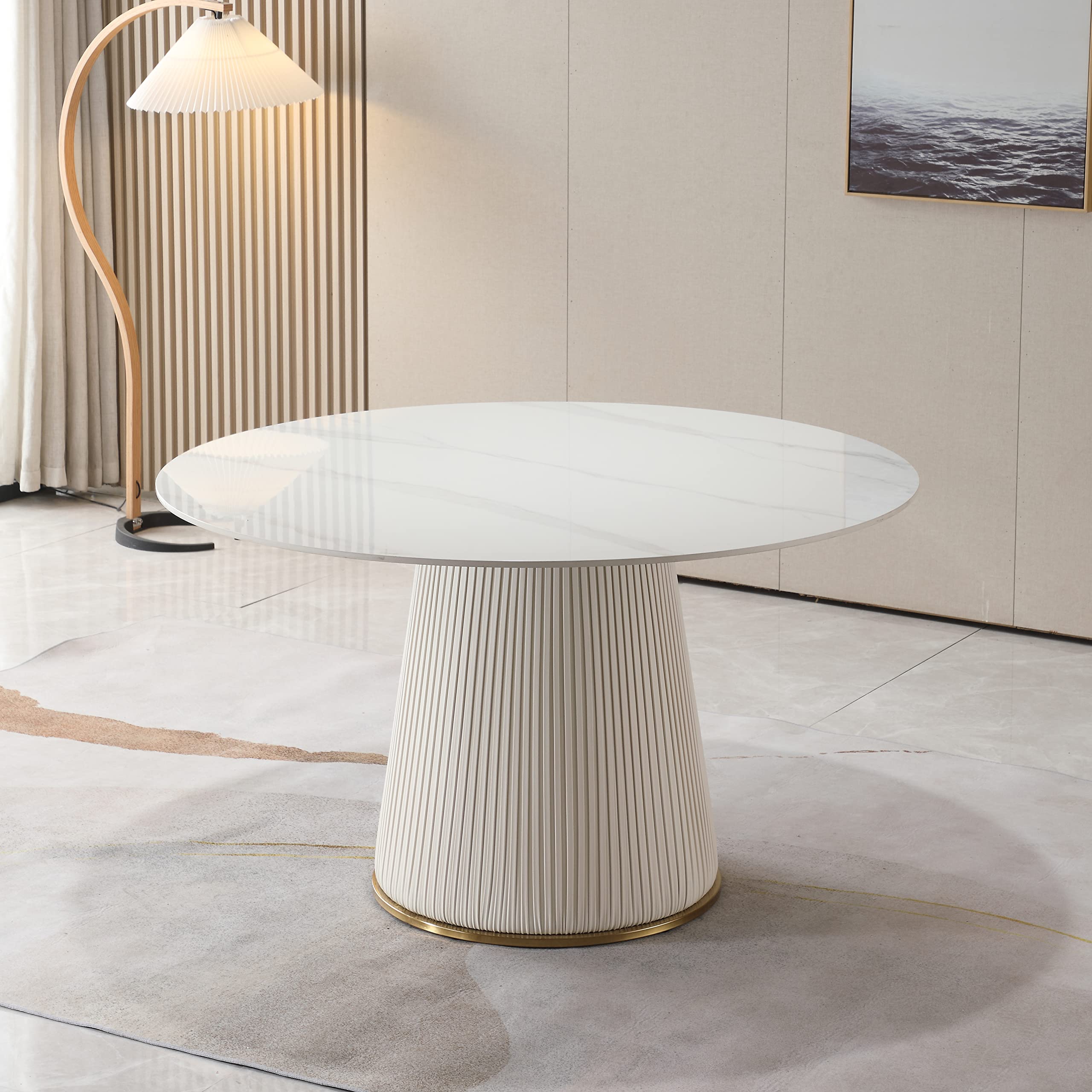 ( similar ) ( incomplete ) (box 1 of 2 )Modern 53" Round Dining Table ...