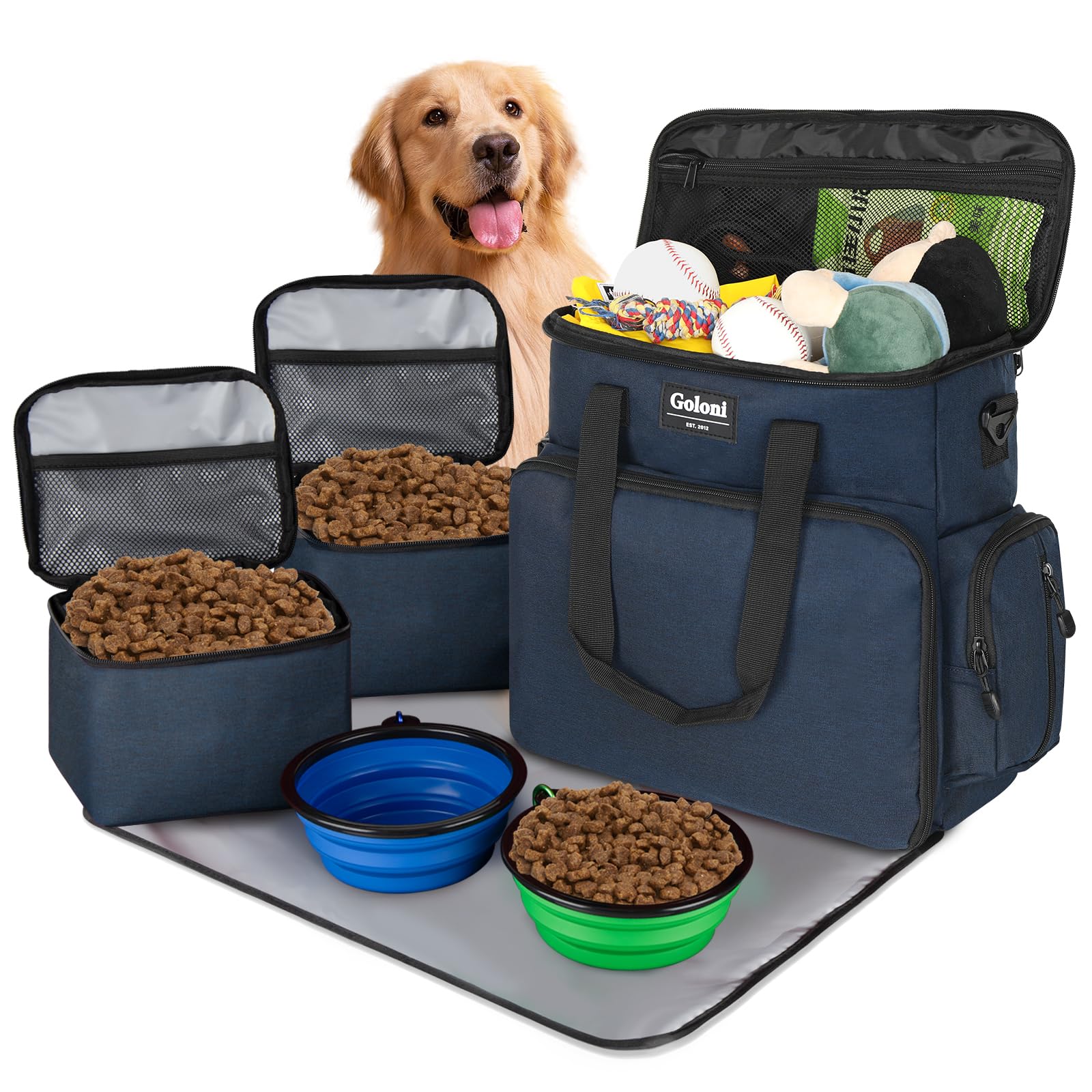 Pet Supplies : Dog Travel Bag 6 Set Airline Approved,Weekend Dog Bags ...