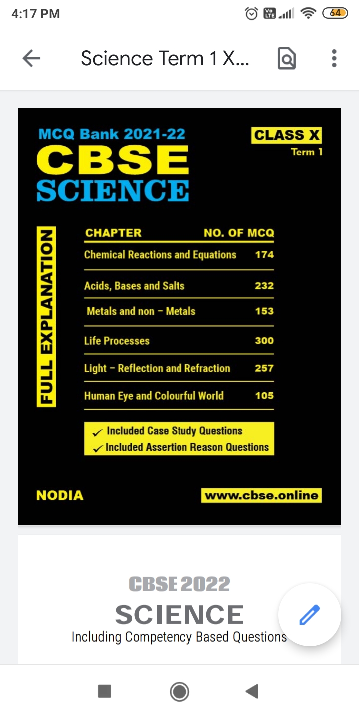 NODIA CBSE Science Class 10 Question Bank 20 Years PYQB : Nodia: Amazon ...