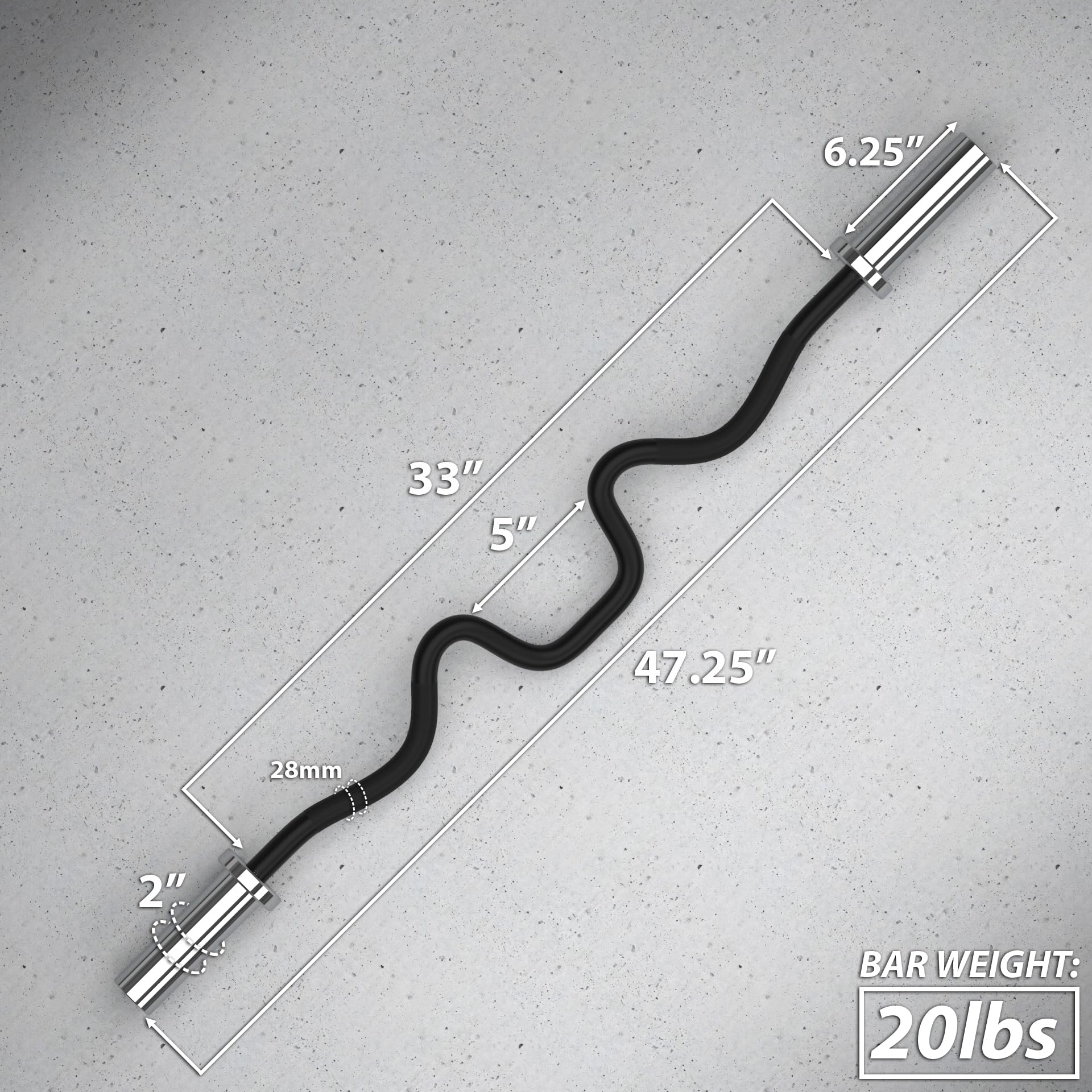Snapklik.com : Commercial Super Easy Curl Olympic Bar Chrome Sleeves ...