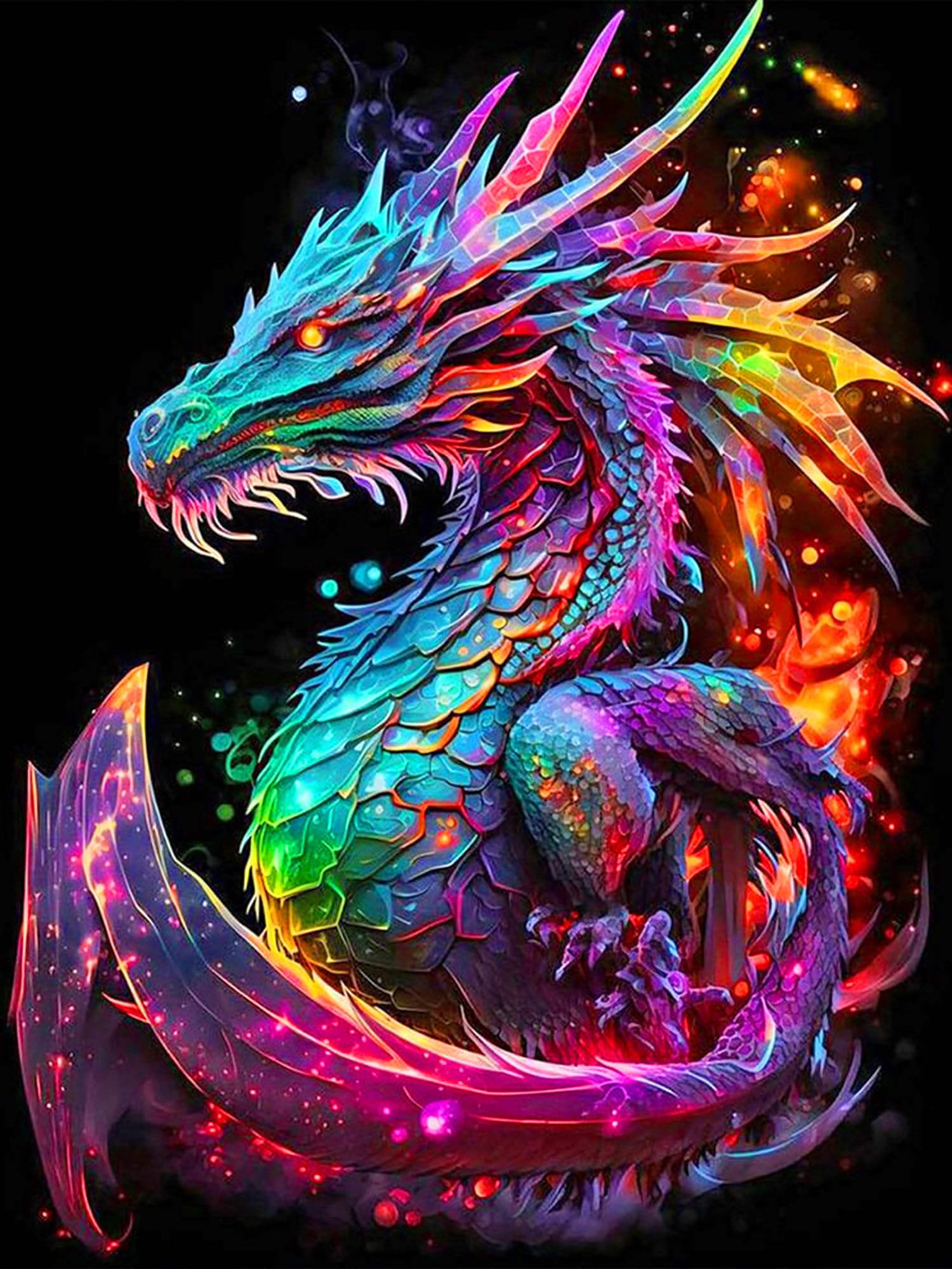 Amazon.com: croshom Dragon Diamond Painting Kits, Animal Diamond Art ...