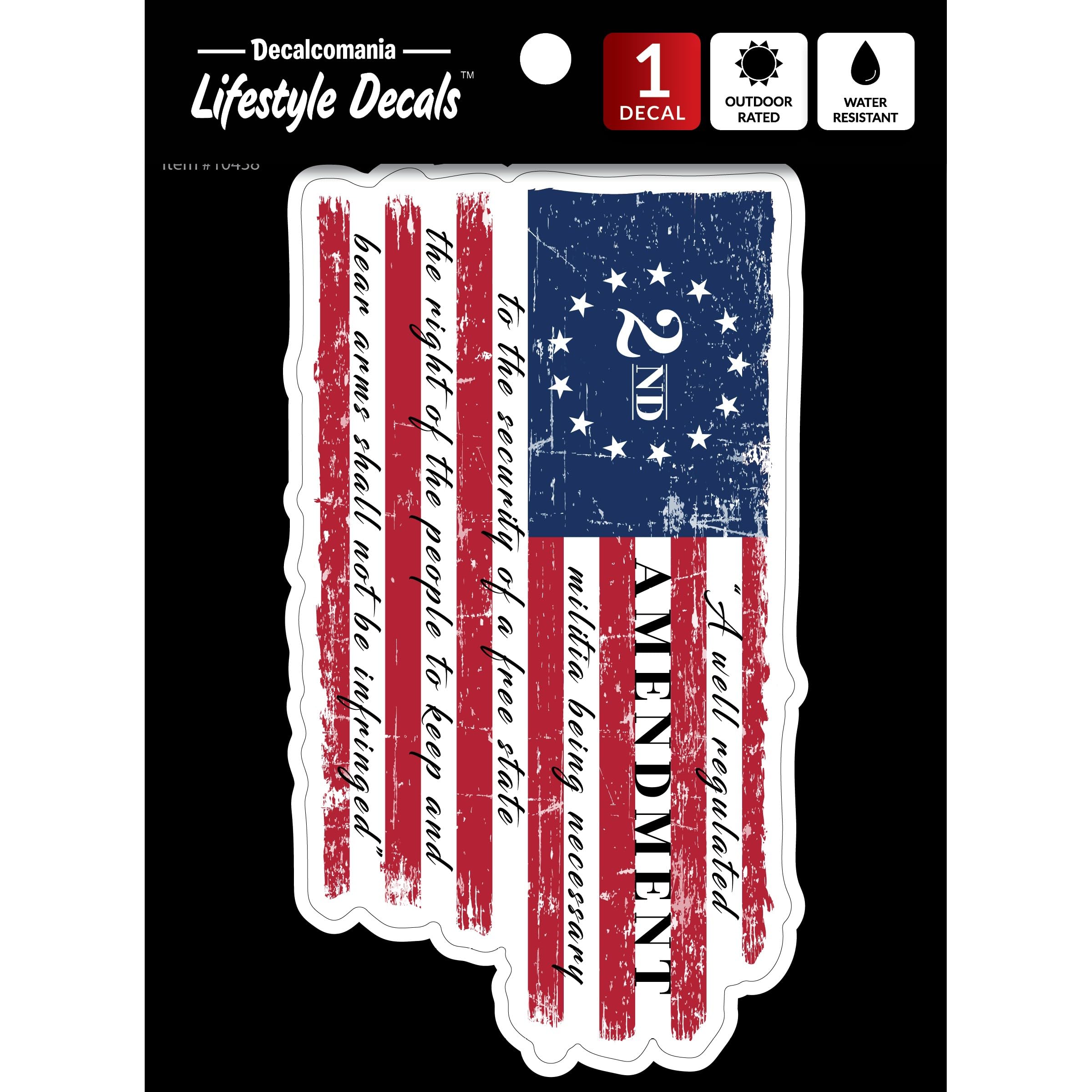American Flag Decal With Stars Tattered American Flag Decal