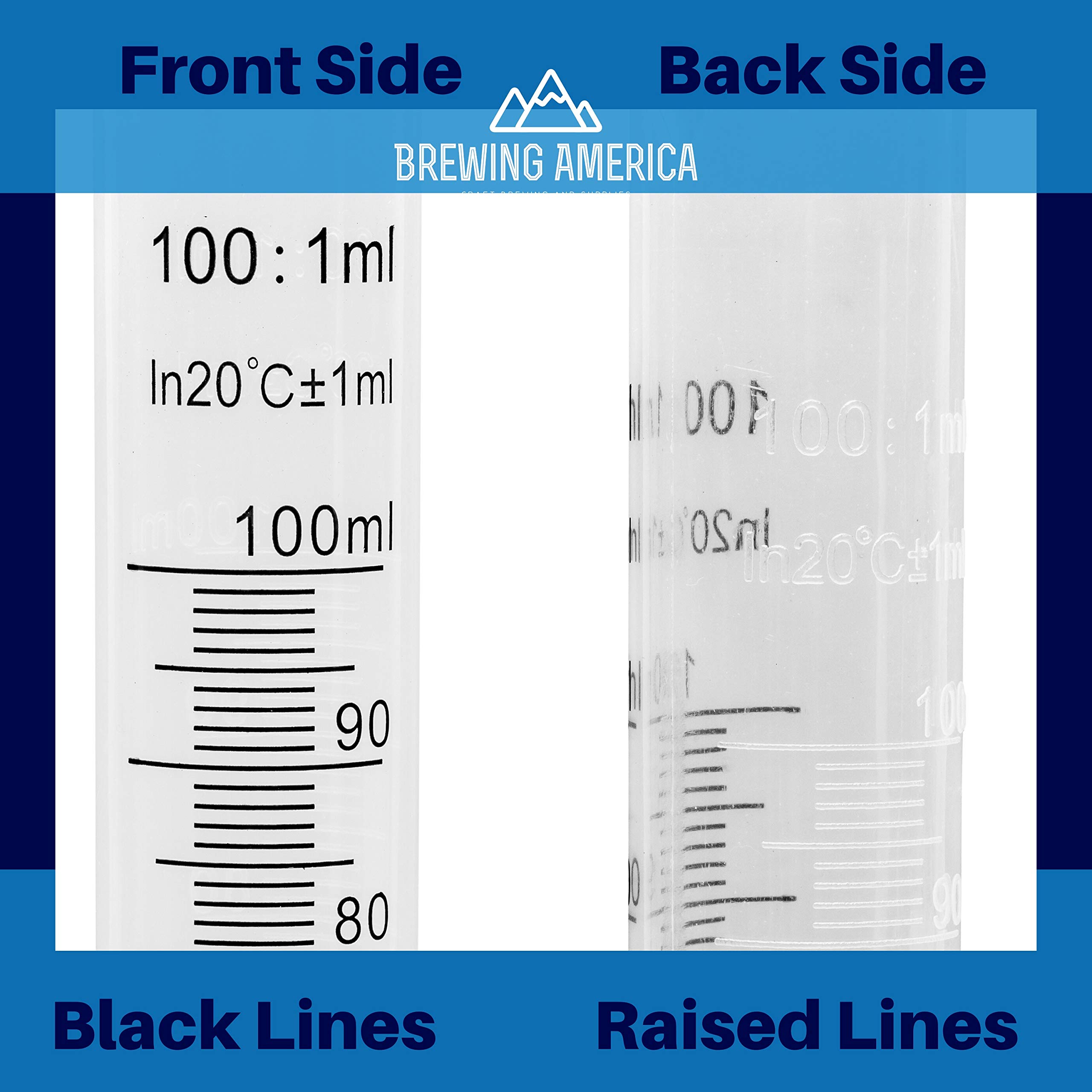 Buy 100ml Plastic Graduated Cylinder Beaker - 100ml Science Measuring ...