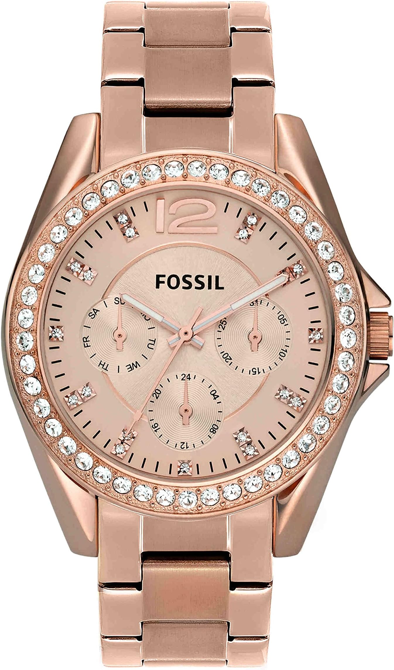 Fossil Women Stainless Steel Carlie Analog Gold Dial Watch-Me3250, Band ...