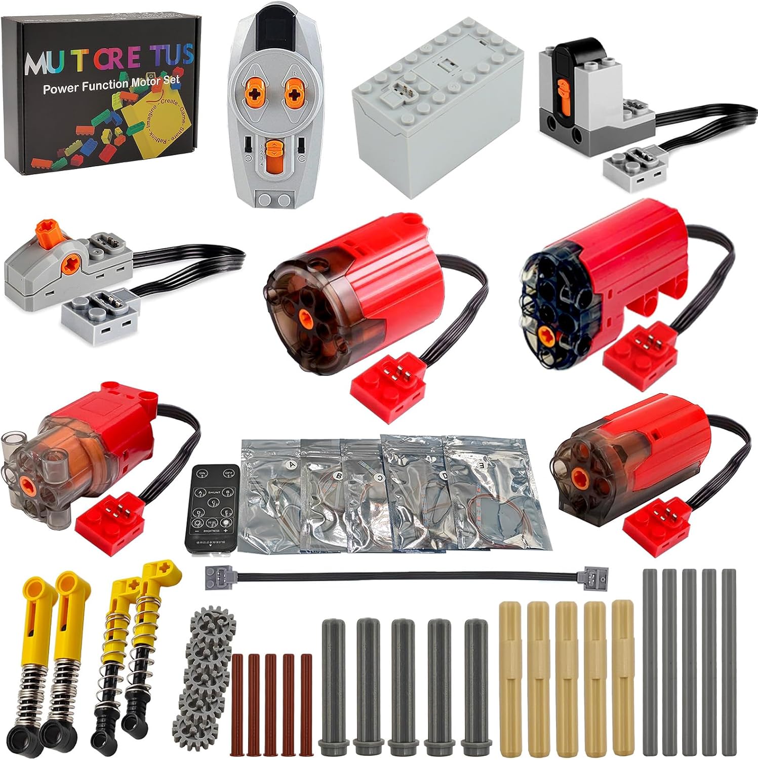 Amazon.com: Mutcretus 44PCS Power Function Motor Set, New Lighting ...