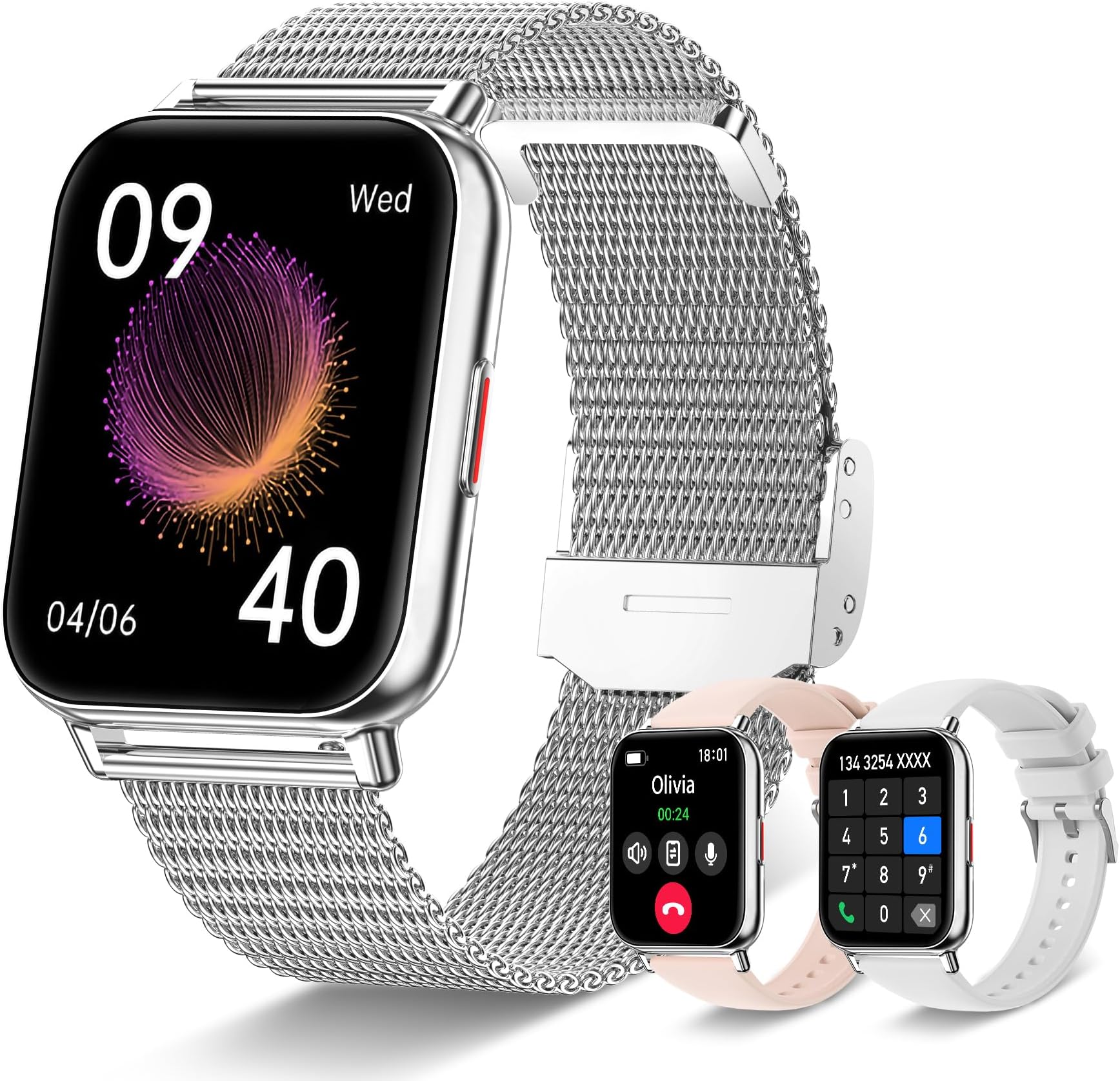 Amazon.com: Iaret Smart Watch for Women, Answer/Make Call Smartwatch ...