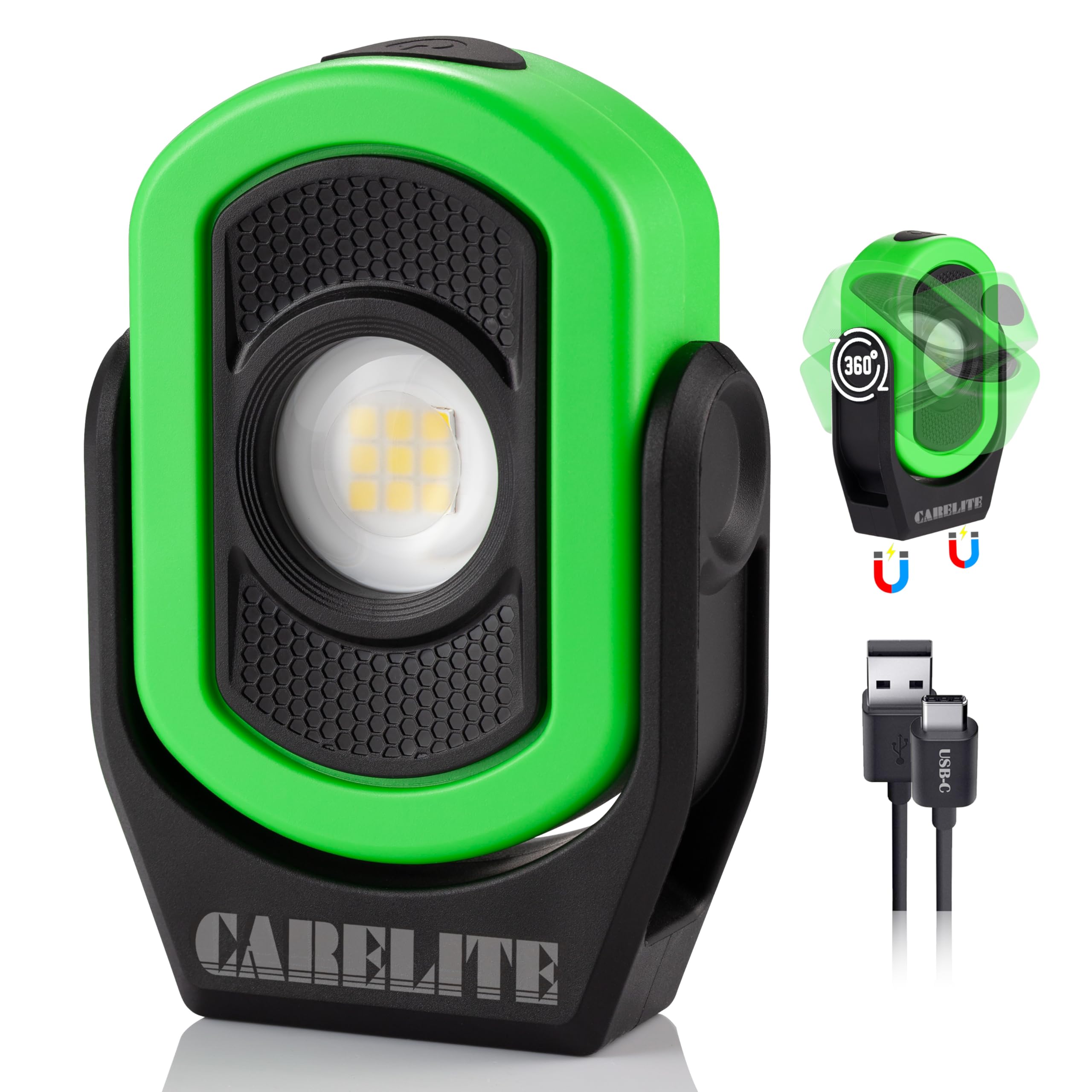 Work Light, Magnetic Light with 3 Modes & 360° Pivoting Head, 780 Lumen ...