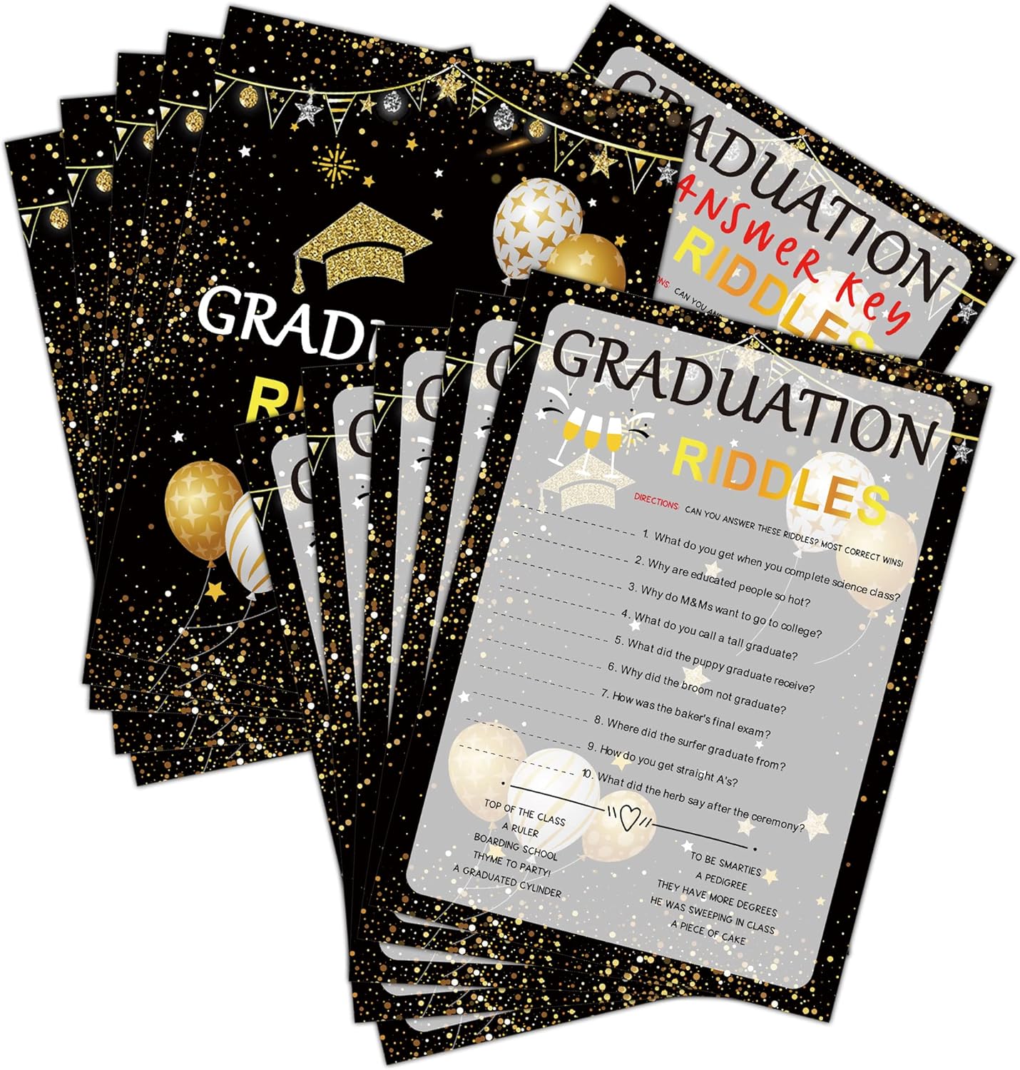 Amazon.com: Graduation Party Games - Riddles Cards for The Graduate ...