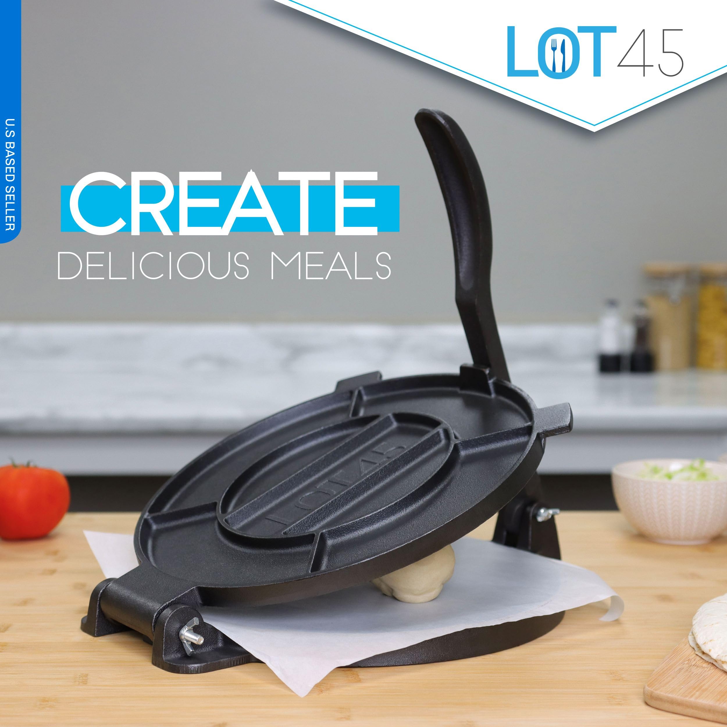 Snapklik.com : Lot45 Tortilla Press 10 Inch - Cast Iron Manual Roti ...