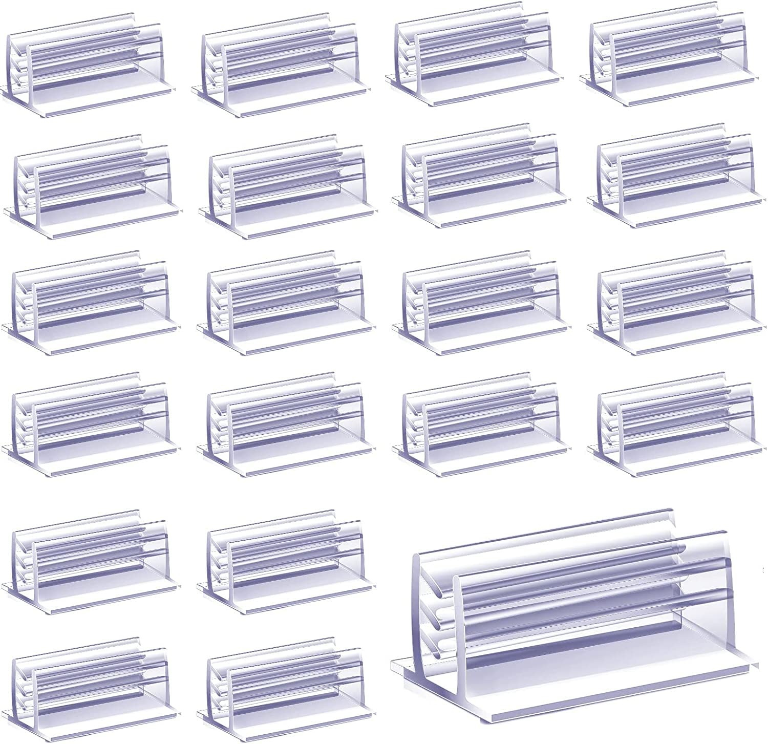 QOOWFEANIG 100 Pcs Self Adhesive Sneeze Guard Holder ,0.99 x 0.48 x 0. ...