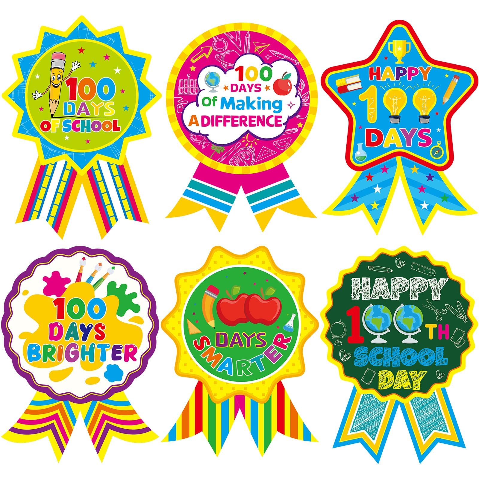Amazon.com: 100th Day of School Award Stickers for Kids 100 Days ...