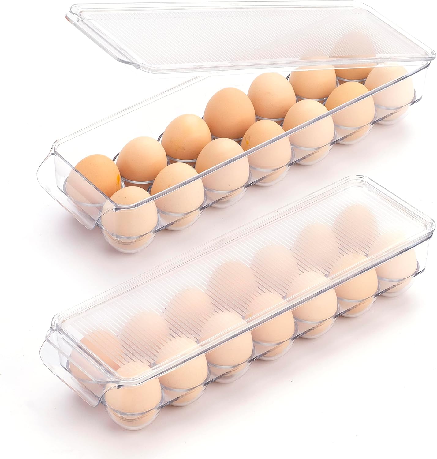 Amazon.com: cutesun 2 Packs Egg Holder for fridge with Lid, Egg ...
