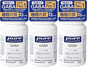 Amazon.co.jp: 【まとめ買い】 Nestle(ネスレ) Pure GABA 30粒 ×3個セット 機能性表示食品 (90日分 睡眠サプリ 寝つき 睡眠 睡眠の質 睡眠サポート ...