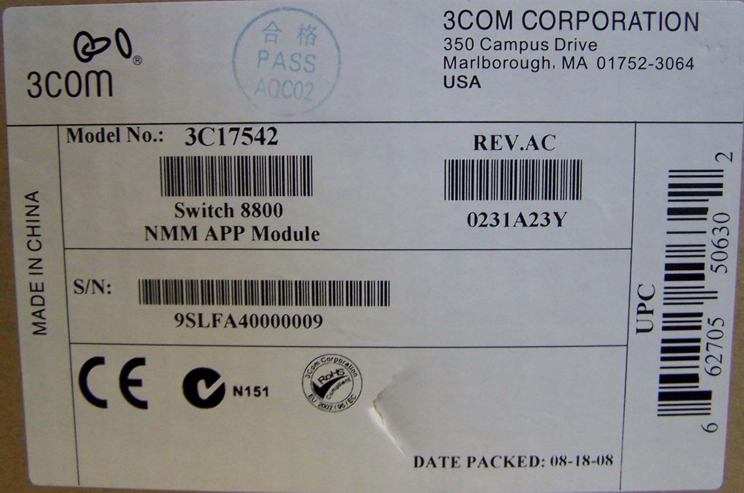 Amazon.com: 3COM Switch 8800 Network Monitoring Module : Electronics