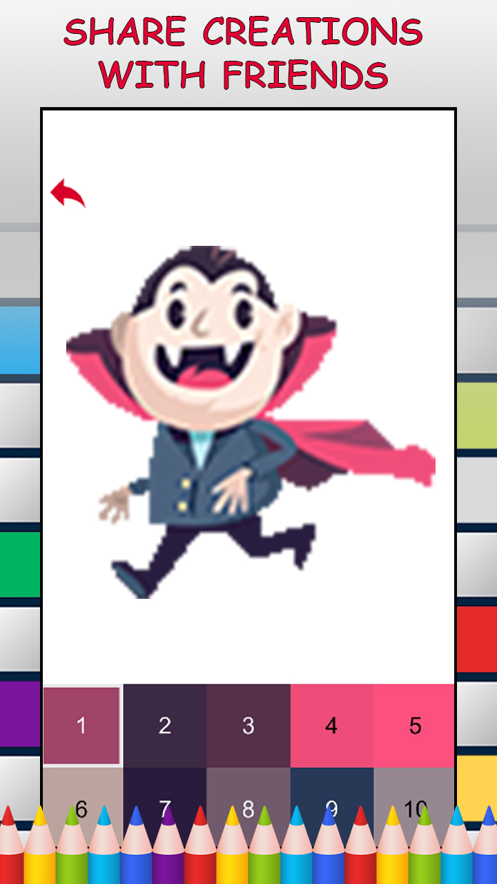 Dracula Vampires Color by Number - FREE Pixel Art Game - Coloring Book ...