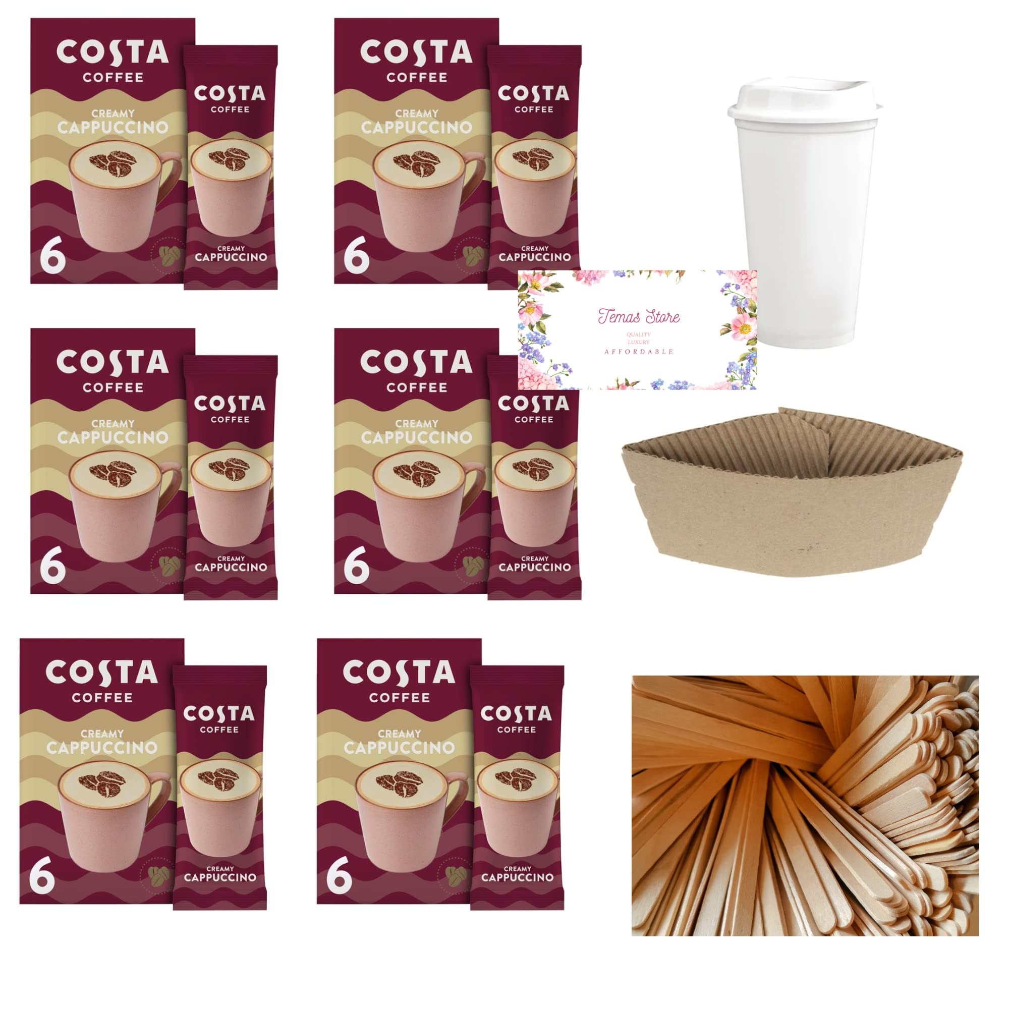 Temas Costa Coffee Instant Coffee Sachets Bundled With Reusable Coffee ...