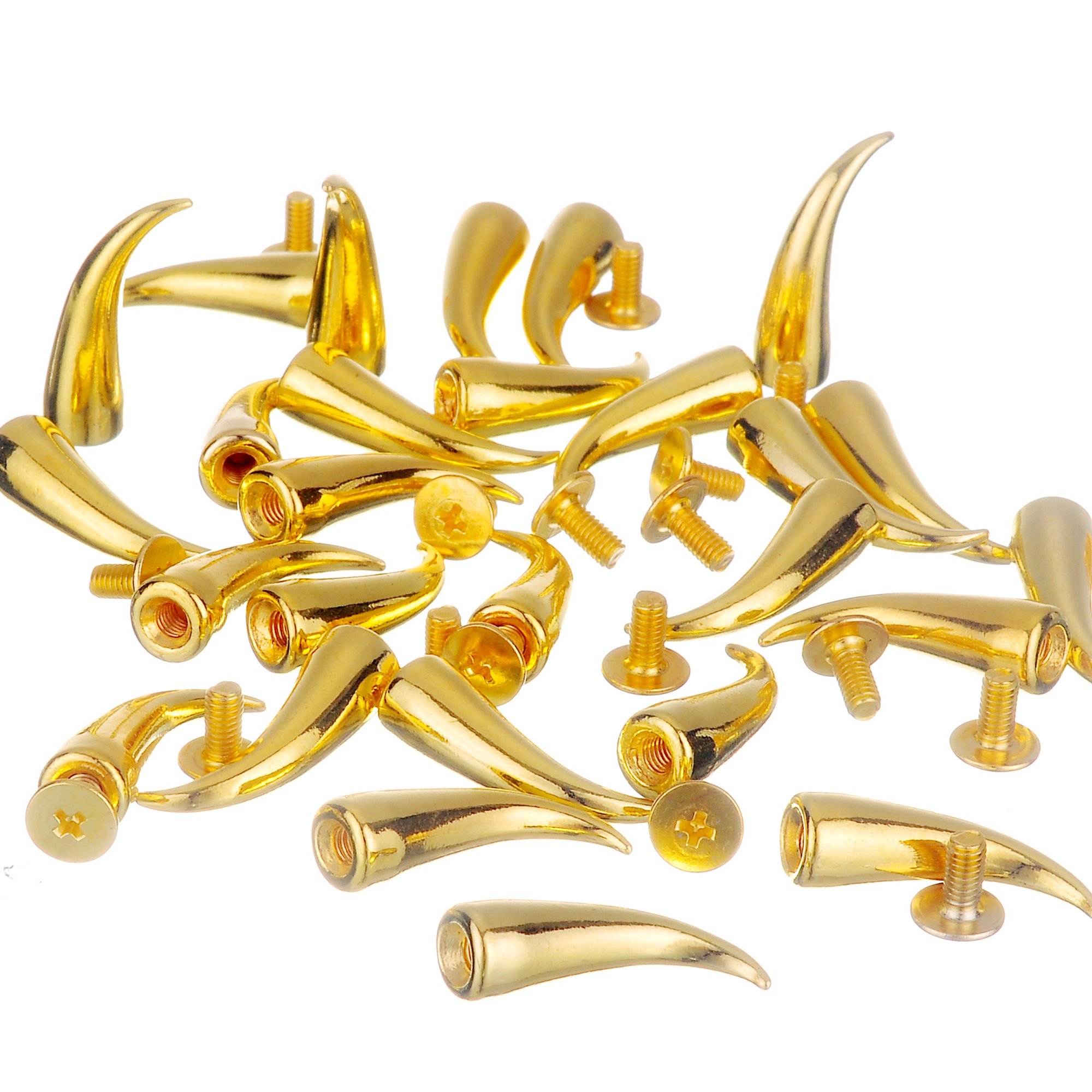 Snapklik.com : 500 Sets 21mm Gold Color Cat Claw Studs And Spikes Metal ...