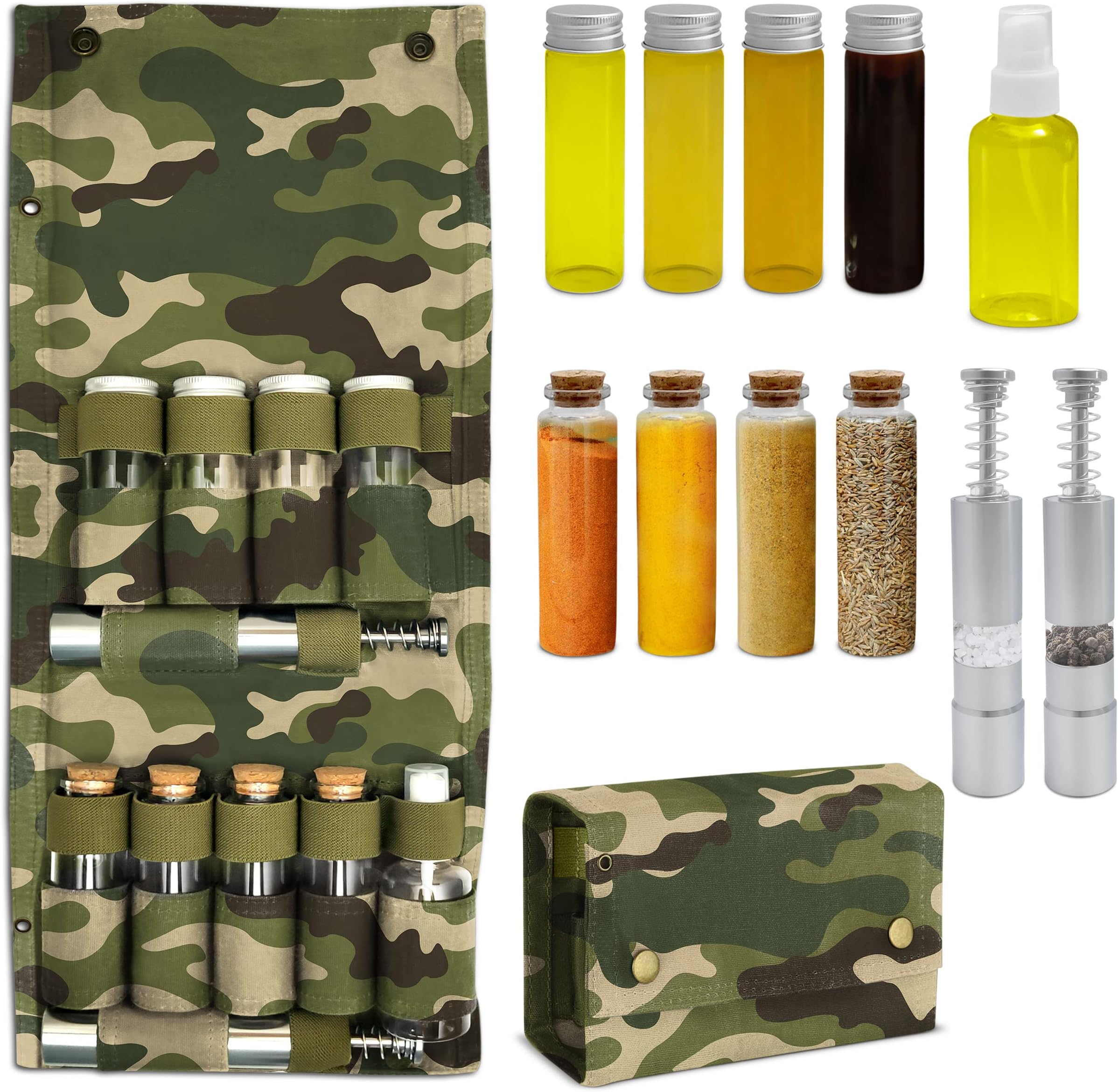 Amazon.com: PLANET KITCHEN Travel Spice Kit - Portable Spice Containers ...