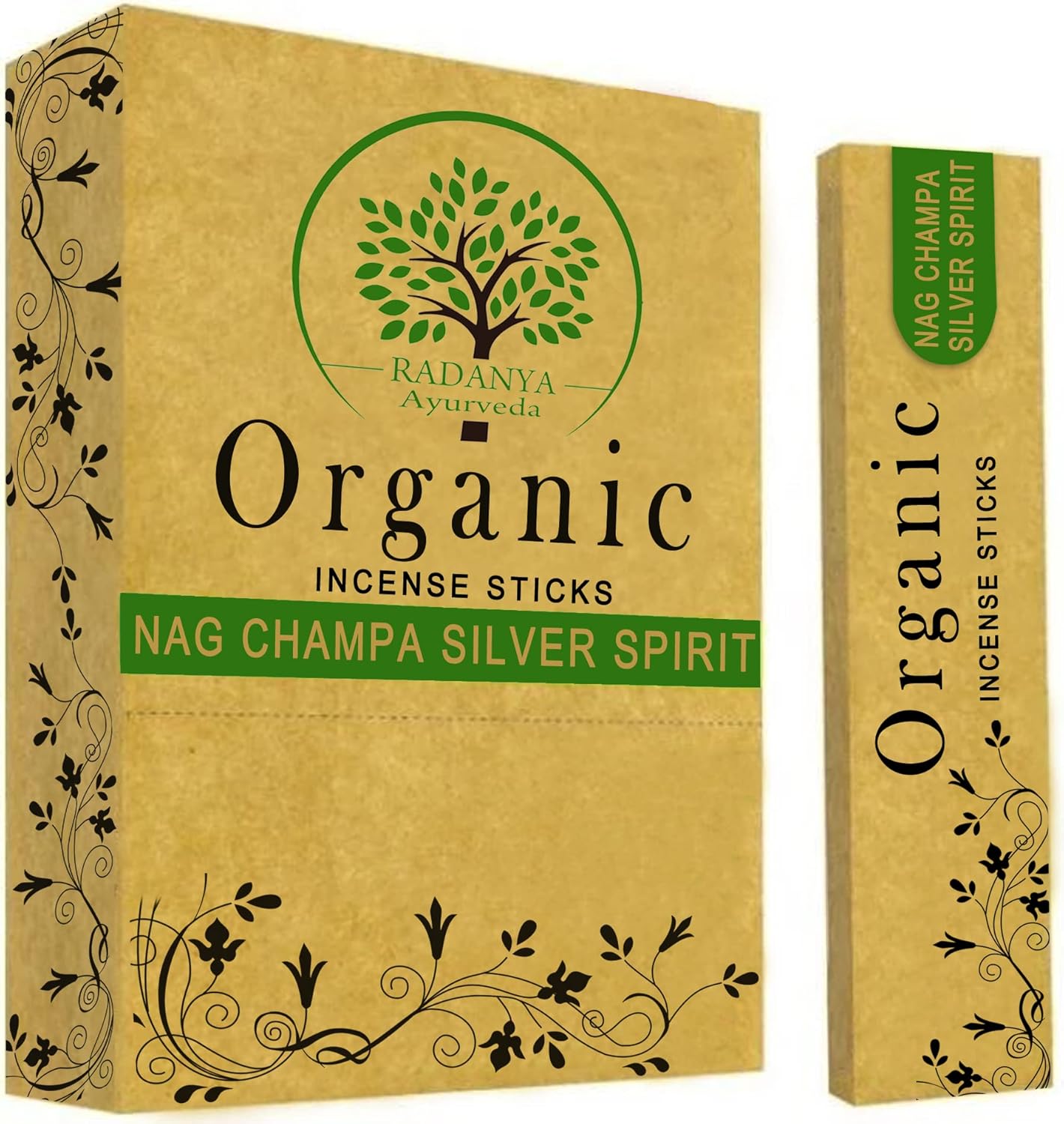 Amazon.com: RADANYA Ayurveda Nag Champa Silver Spirit Incense Sticks 12 ...
