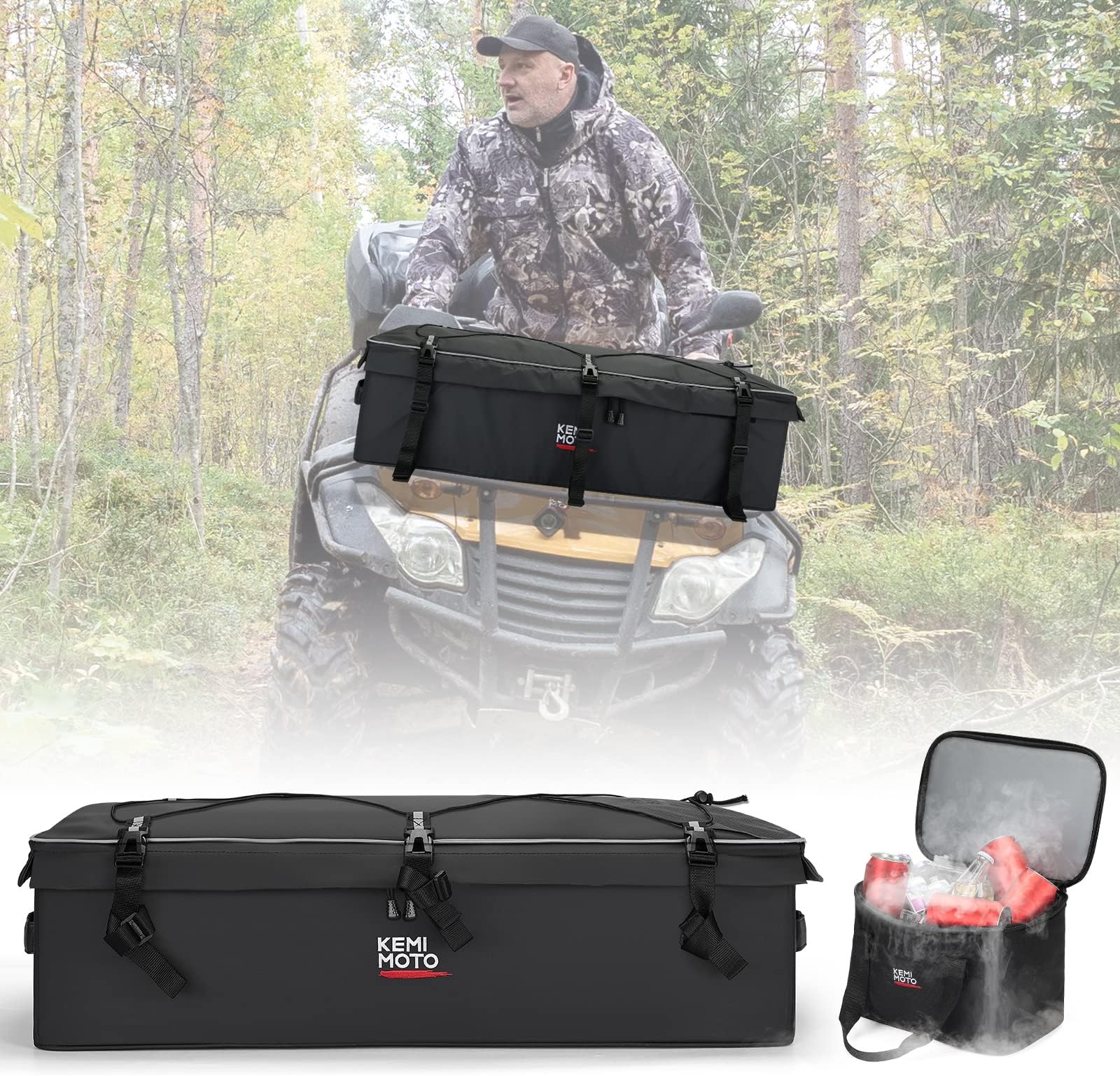 KEMIMOTO ATV Gear Bag for Front Rear Rack, ATV Storage Bags Water ...