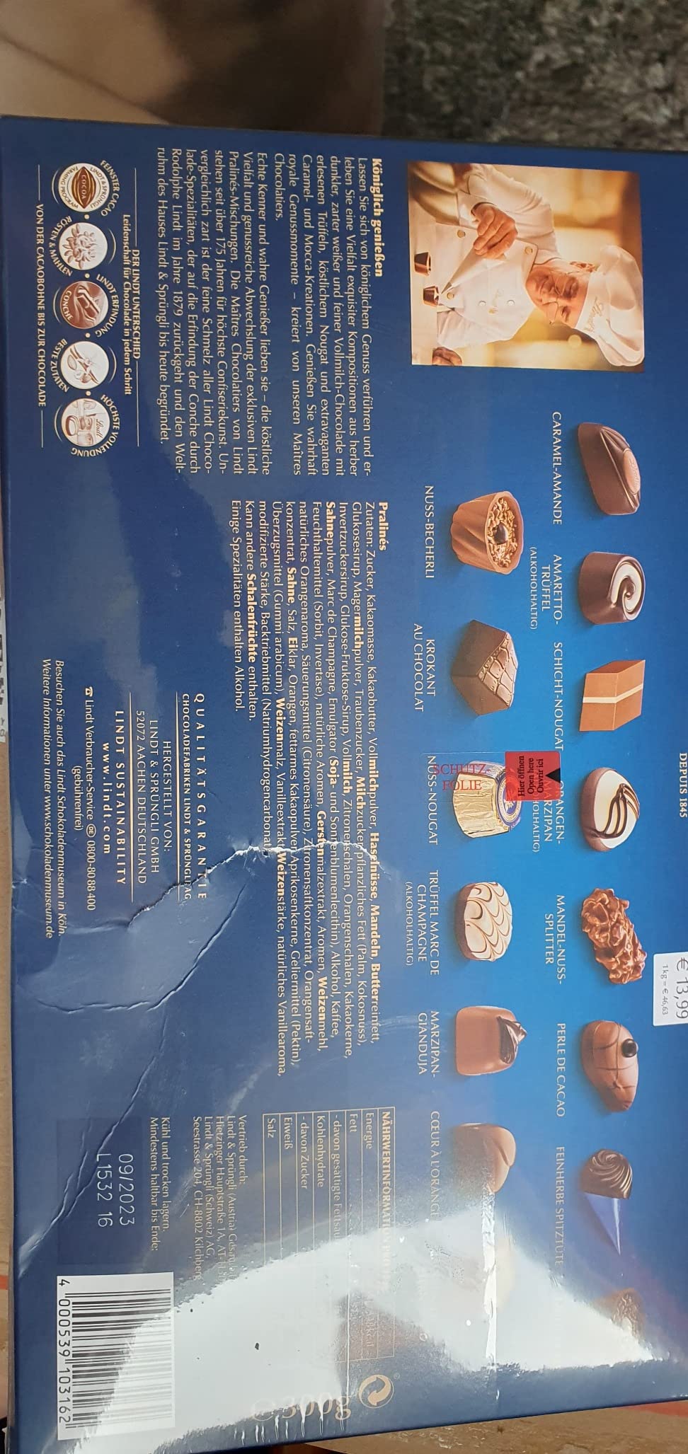 Lindt Schokolade - Royal Pralinen | 300 g | Pralinés-Schachtel mit 30 ...