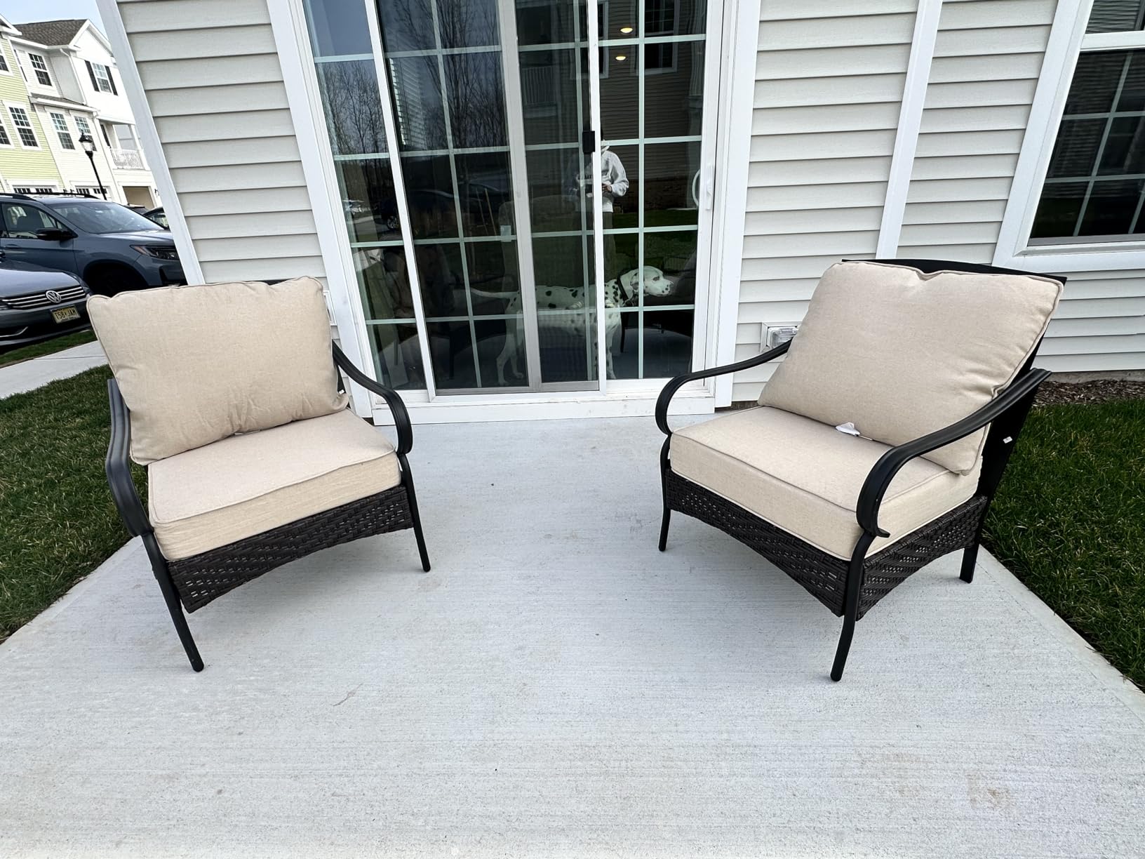 $31/mo - Finance PHI VILLA 4 Pieces Metal Outdoor Patio Furniture Sets ...
