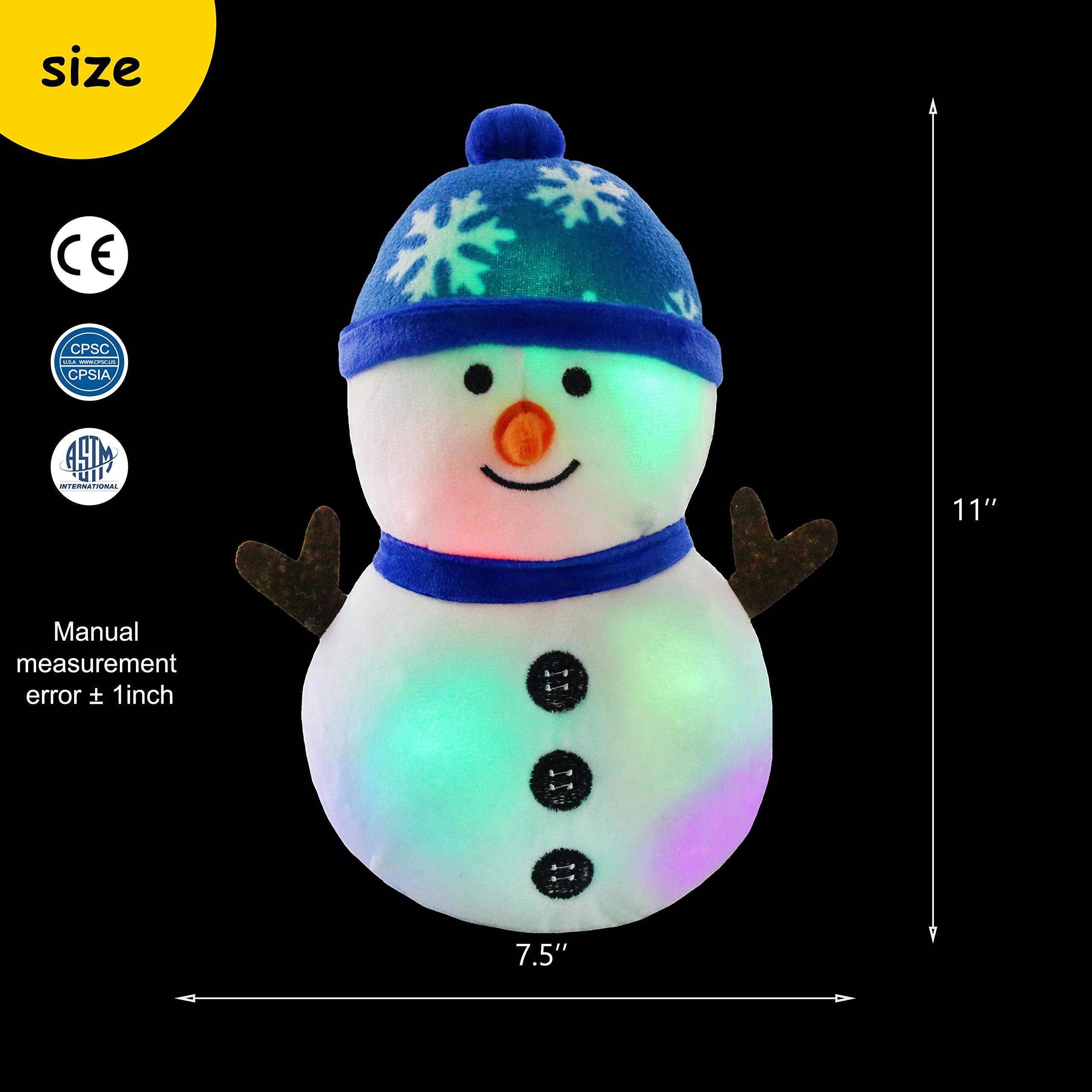 Snapklik.com : BSTAOFY LED Musical Snowman Christmas Stuffed Animal ...