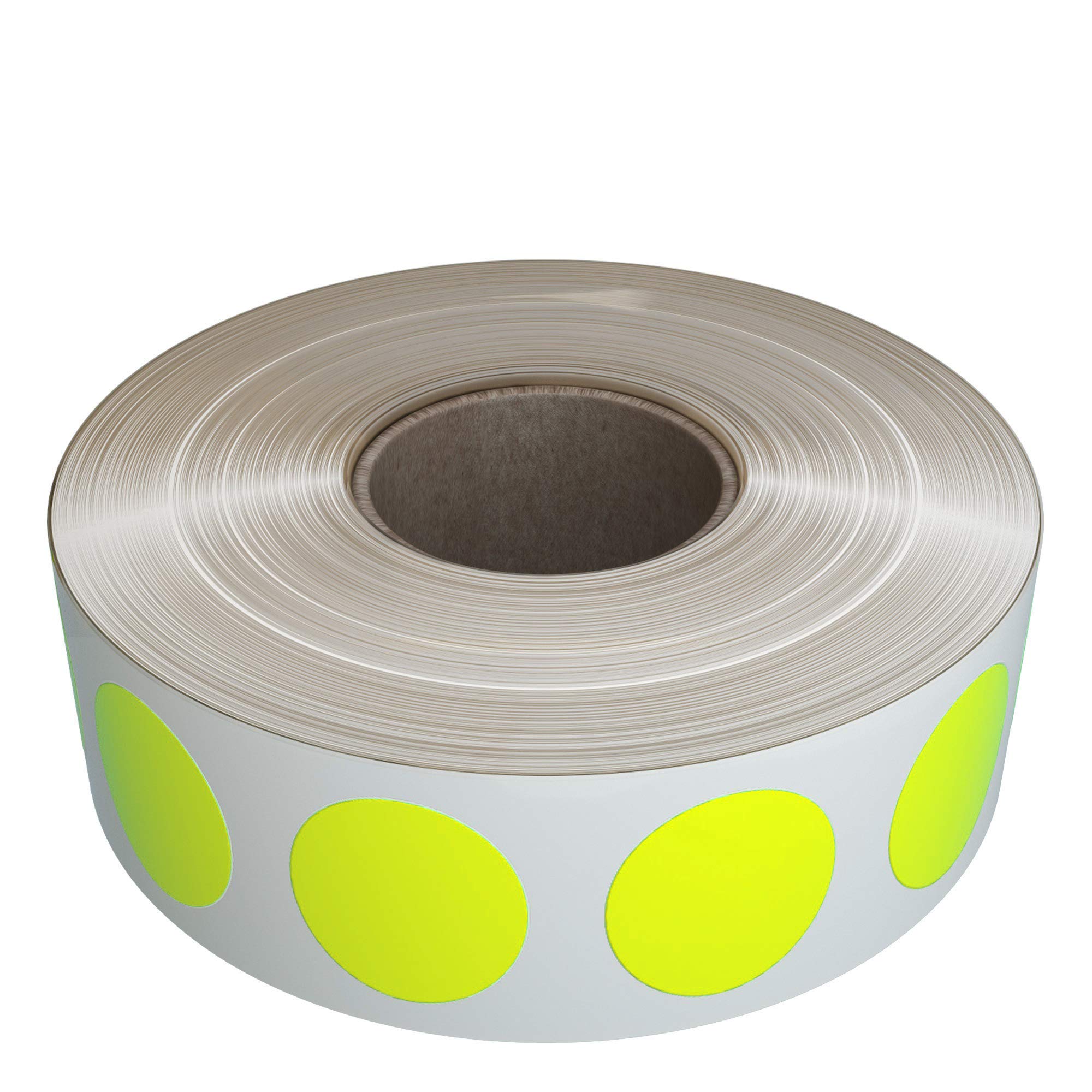 Royal Green Neon Yellow Coloured Sticky Label Roll (1.9cm) 19mm - 1050 ...