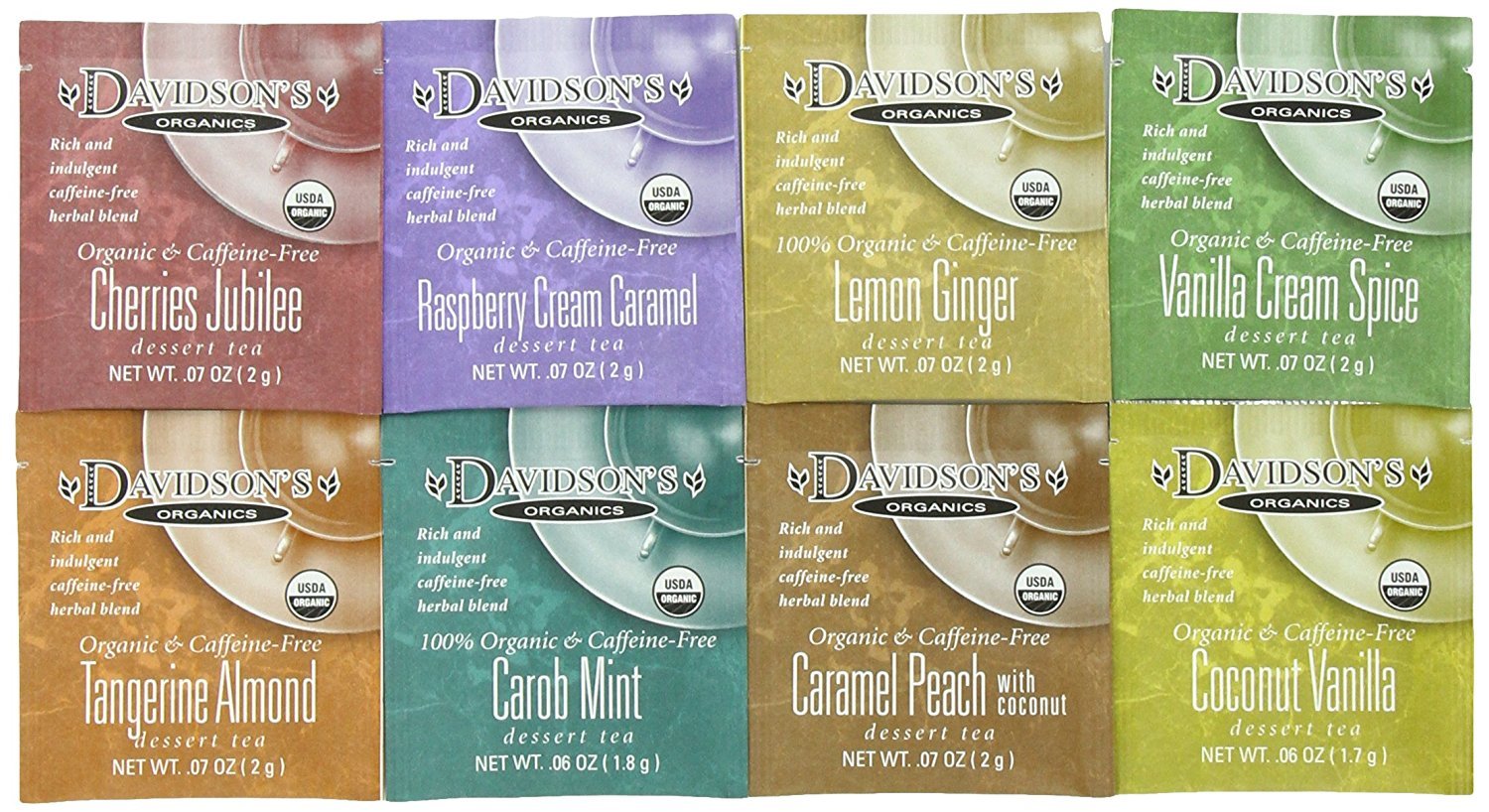 Amazon.com : 100 Individual Serving Sampler Organic Dessert Teas ...