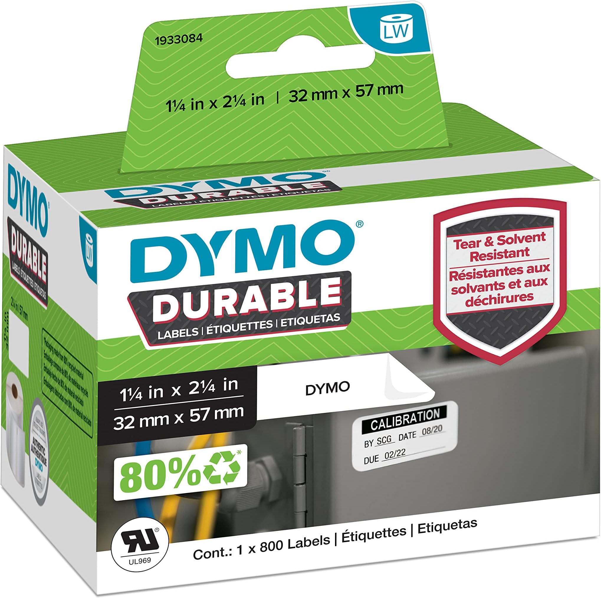 Amazon.com: DYMO LW Durable Labels for LabelWriter Label Printers ...