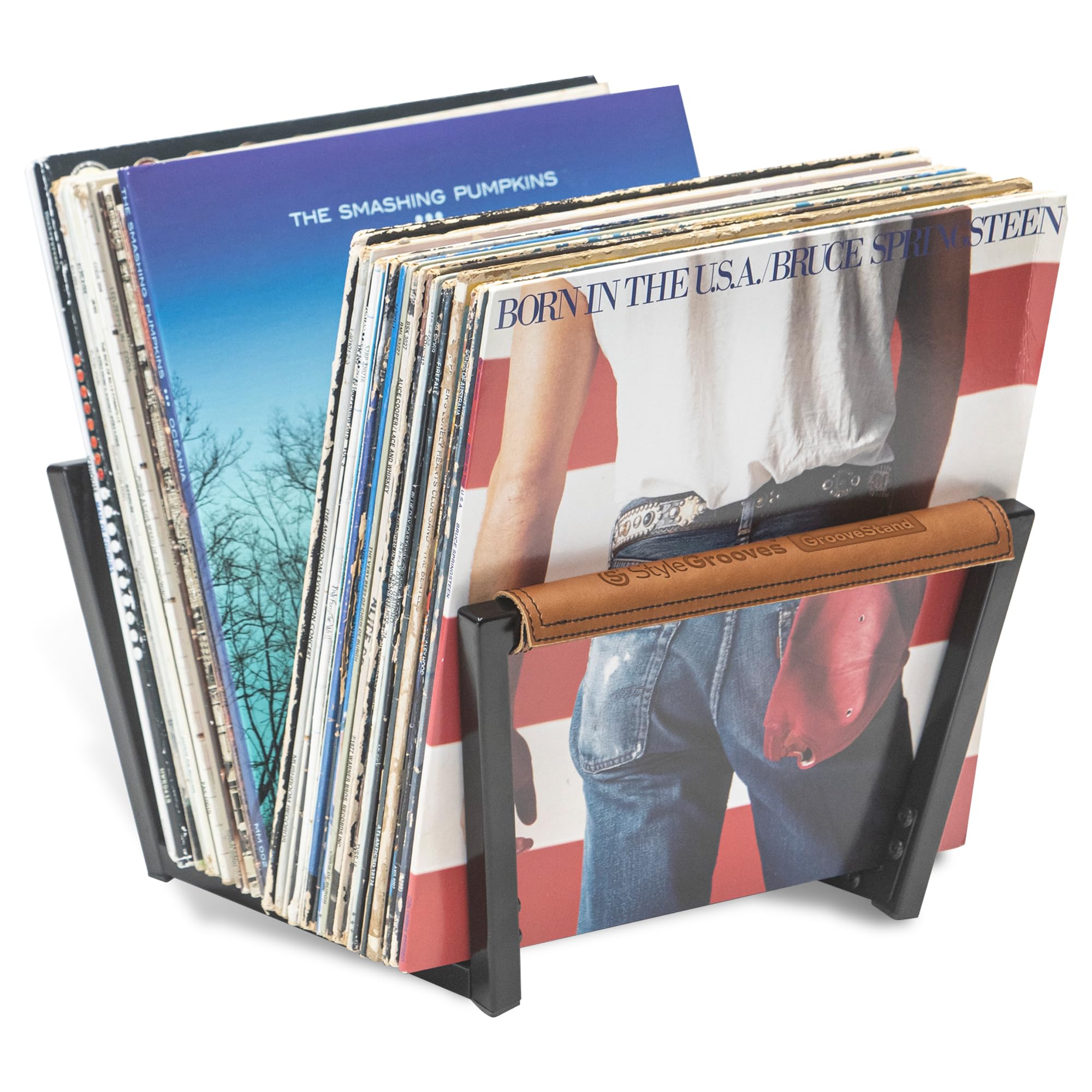 Amazon.com: Vinyl Record Holder Stand - 50+ Vinyl Storage Display ...