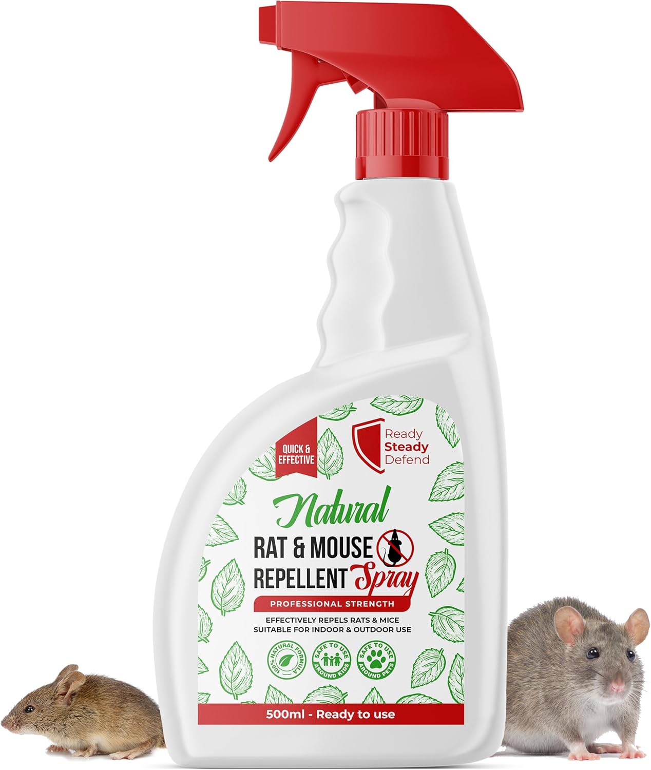 Rat and Mouse Repellent Spray 500ml: Natural Peppermint Oil Rodent ...