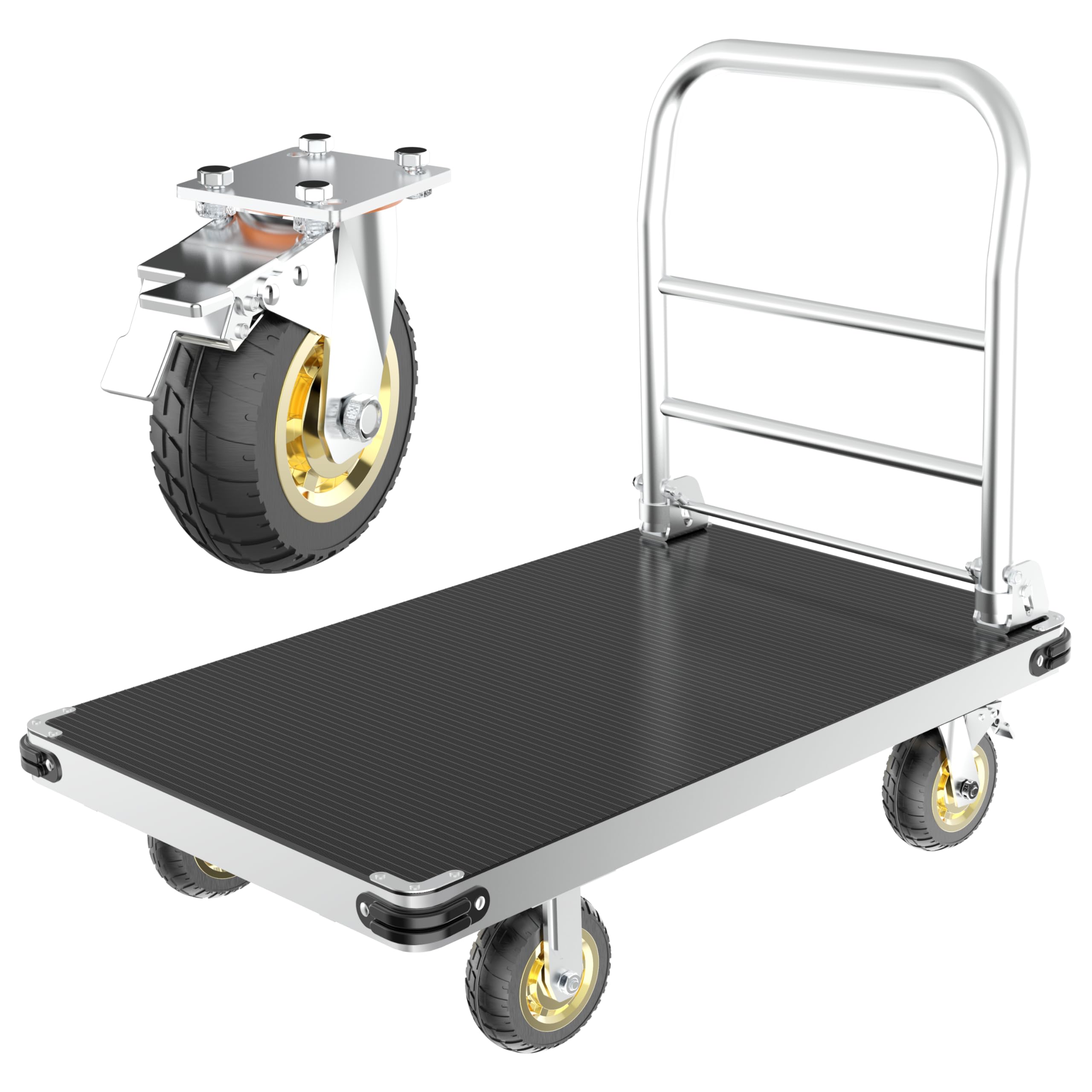Amazon.com: PHEXOD Extra Large Platform Truck Cart, 44 x 28" Heavy Duty ...