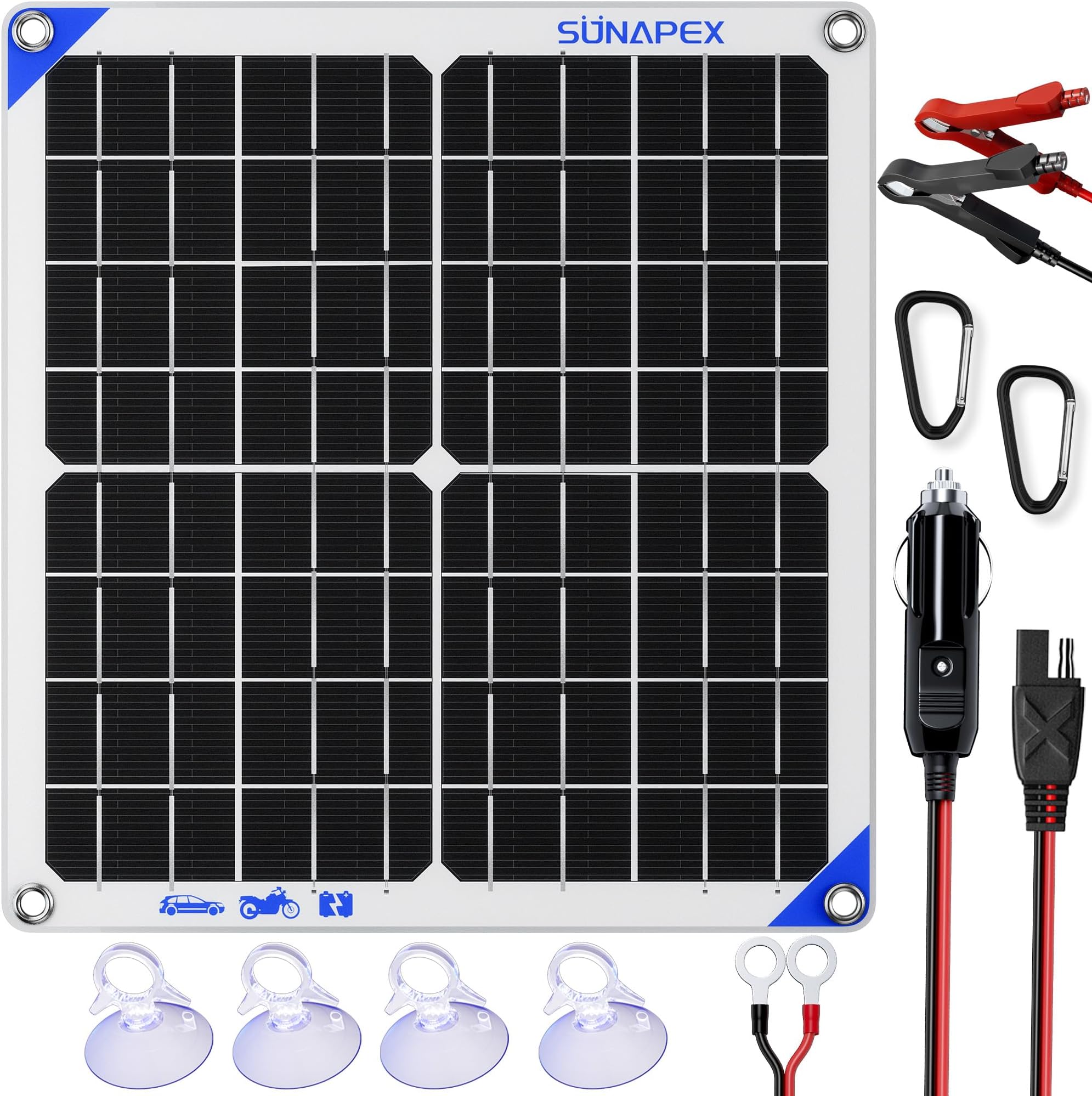 Amazon.com : Sun Energise Waterproof 12V 10W Solar Battery Charger Pro ...