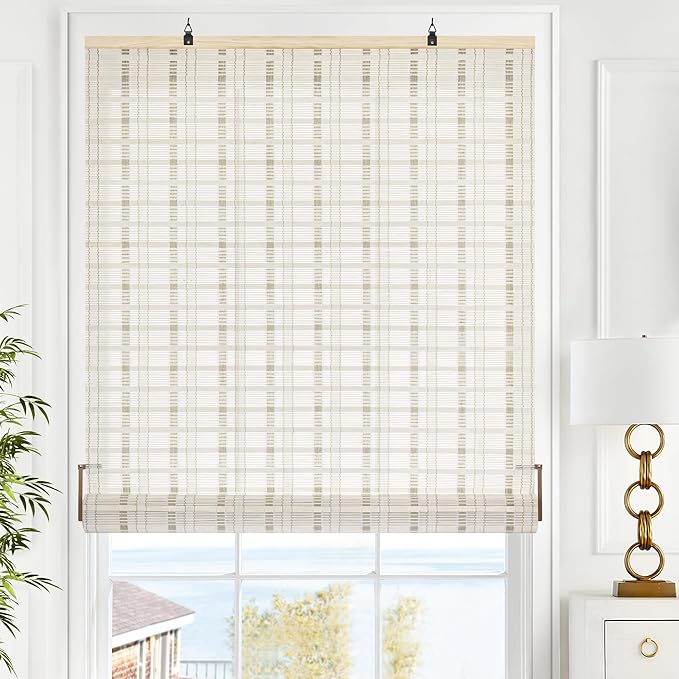 Amazon.com: LazBlinds Cordless Bamboo Blinds, Roll Up Shades for ...