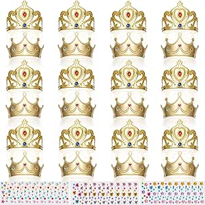 Amazon.com: Bettoor 48 Pcs Foam Princess Crowns Set, Foam Crowns for Kids to Decorate, Crown ...