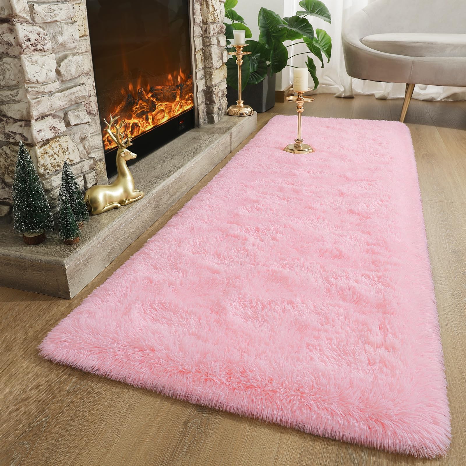 Amazon.com: Lascpt Super Soft Shag Runner Rug for Living Room, 2x6 ft ...