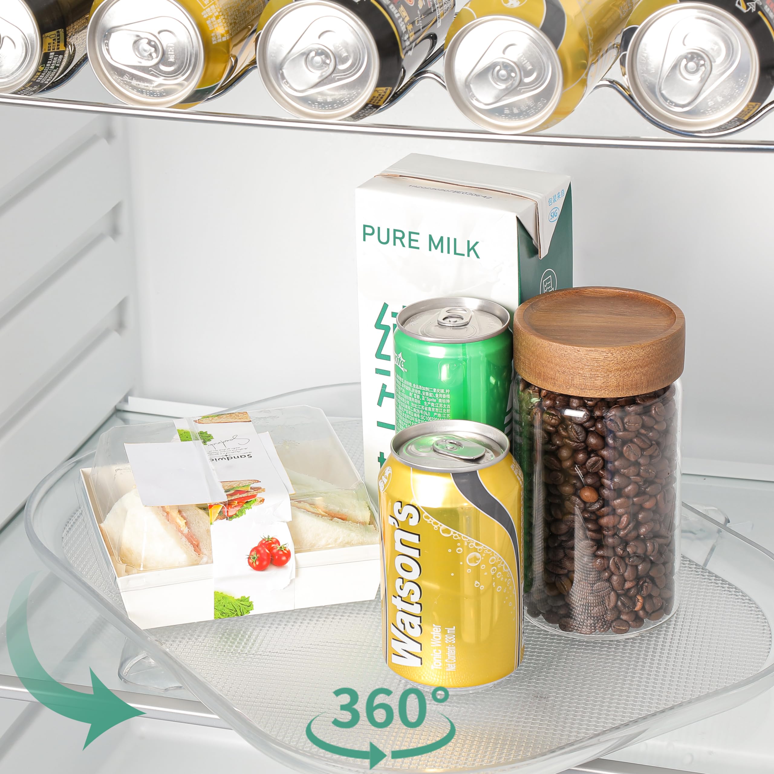 Snapklik.com : NLDD Lazy Susan 360 Rotating Refrigerator Organizer