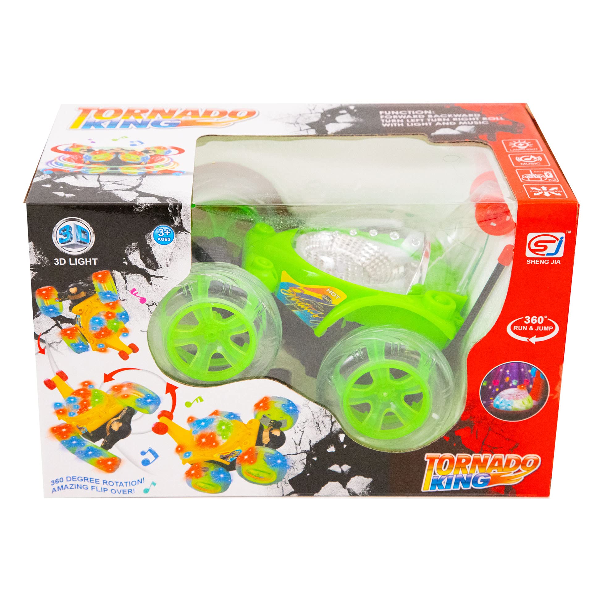 Tornado King Super Power Remote Control Stand Car Toys Led | Desertcart ...