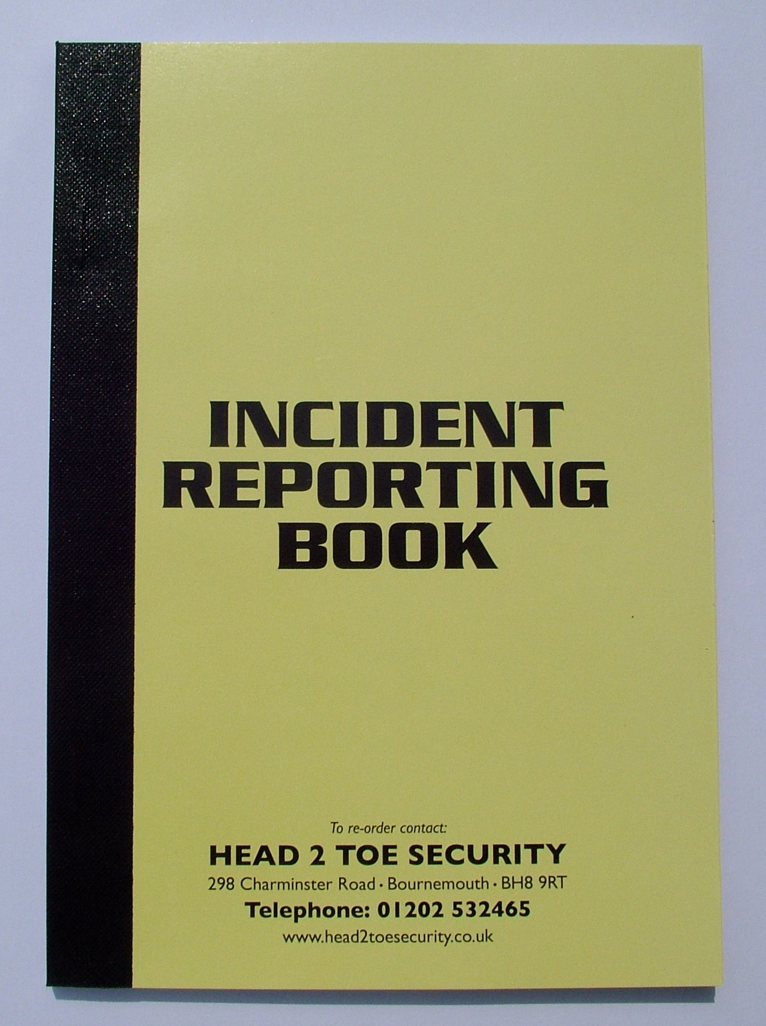 Incident Reporting Book: Amazon.co.uk: Head2Toe Security: 5060478730415 ...