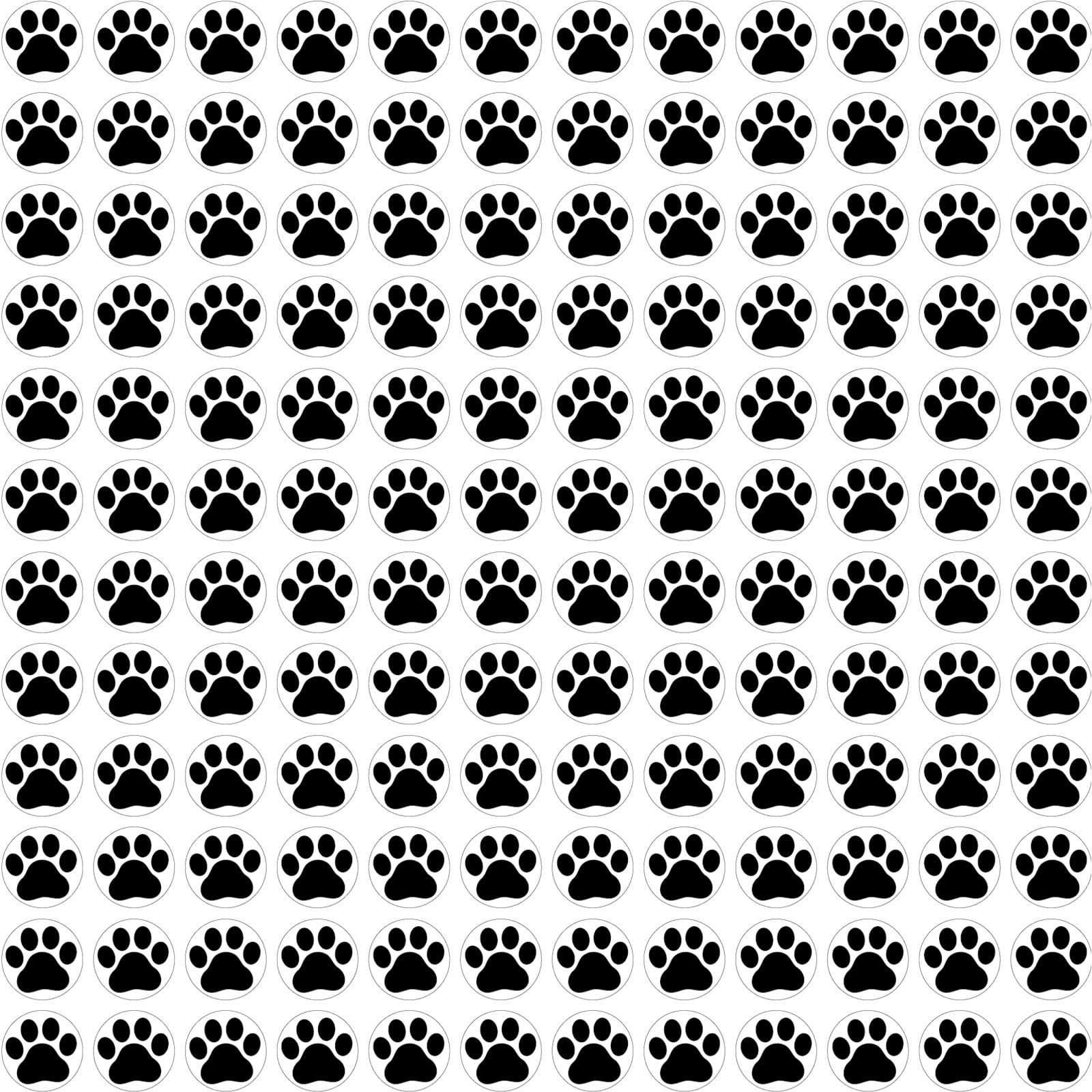 Amazon.com: Geyee 3000 Paw Print Stickers for Kids Mini Dog Paw ...