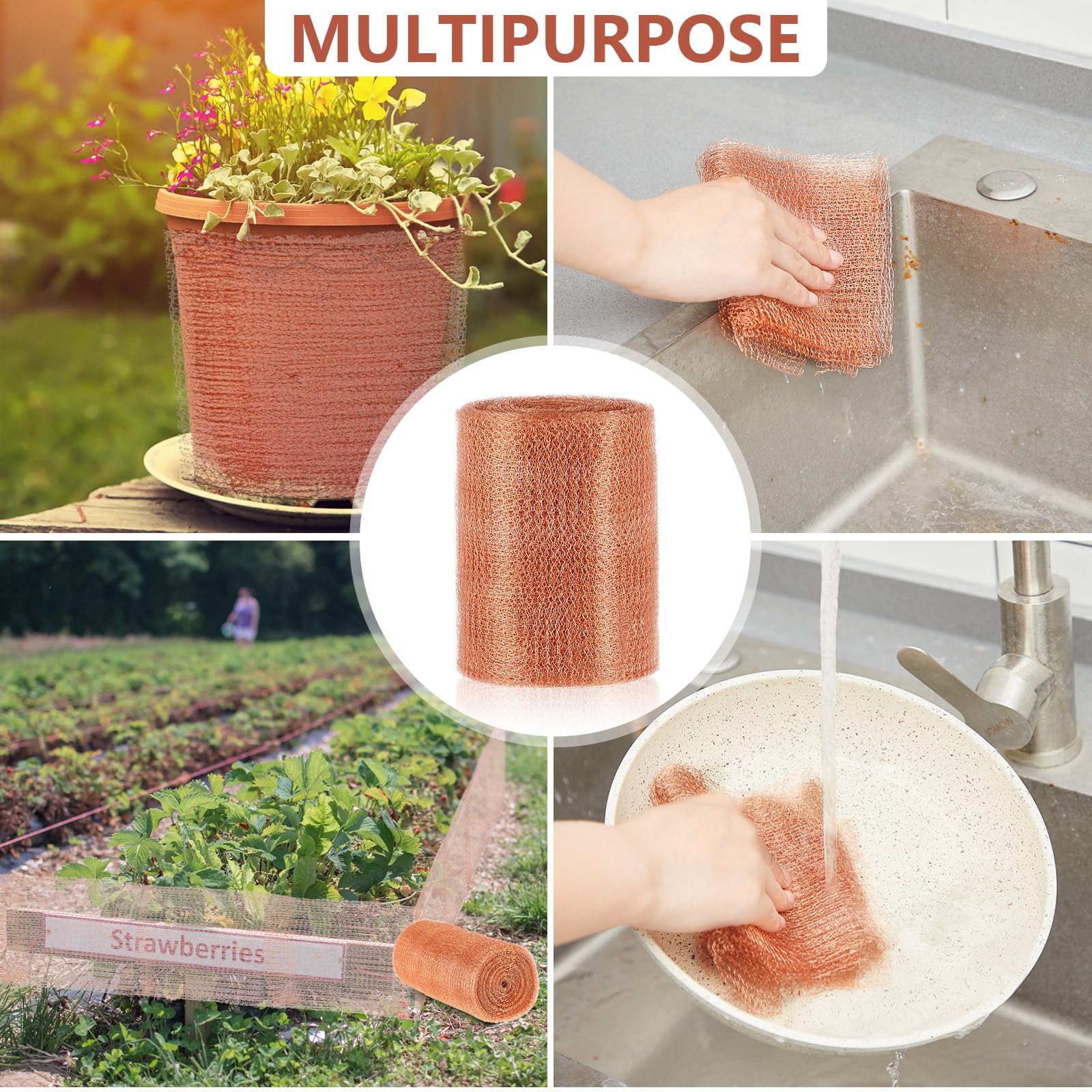 Snapklik.com : Gisafai 12 X 32 Ft Copper Mesh Rodent Control Copper ...