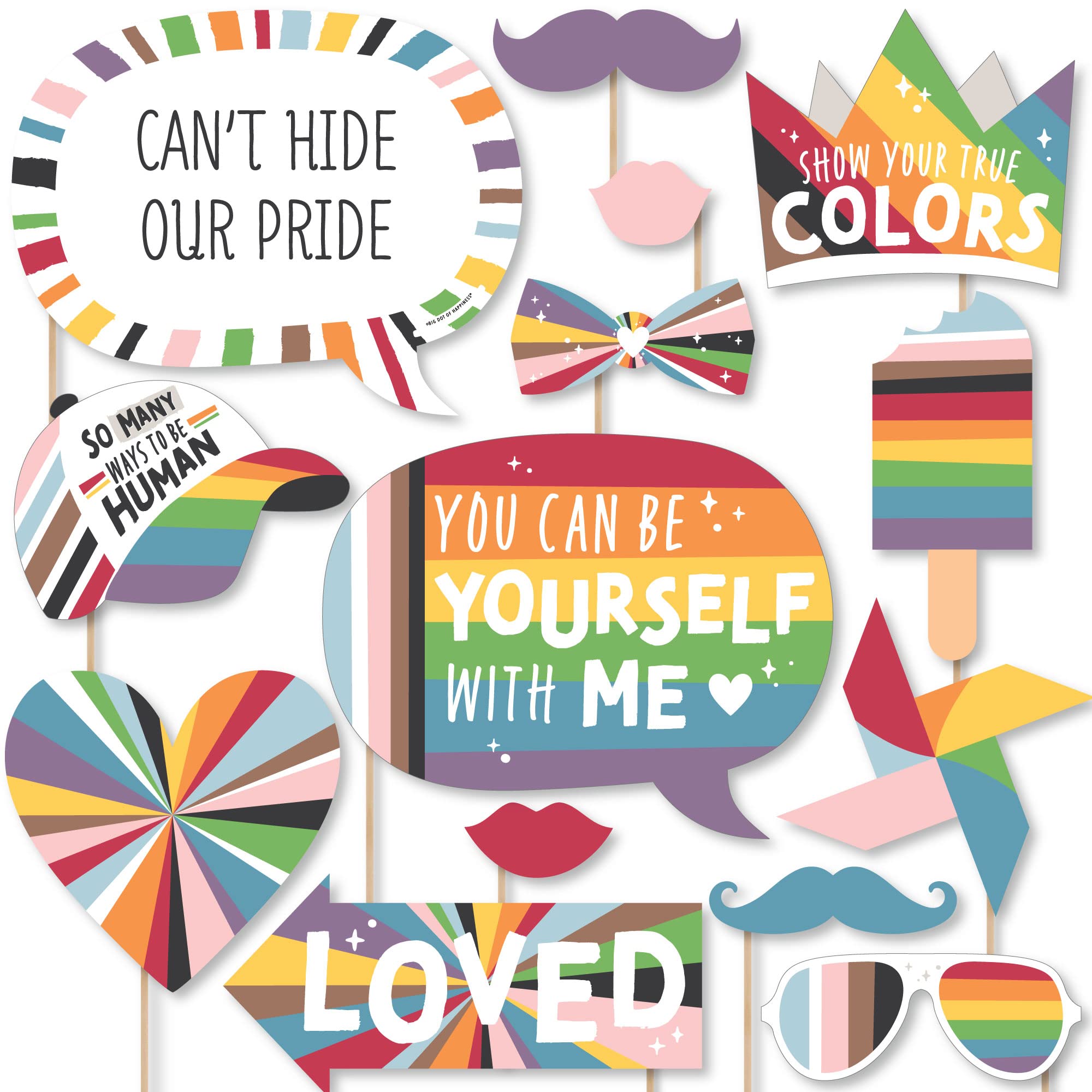 Amazon.com: Big Dot of Happiness So Many Ways to Be Human - Pride Party ...