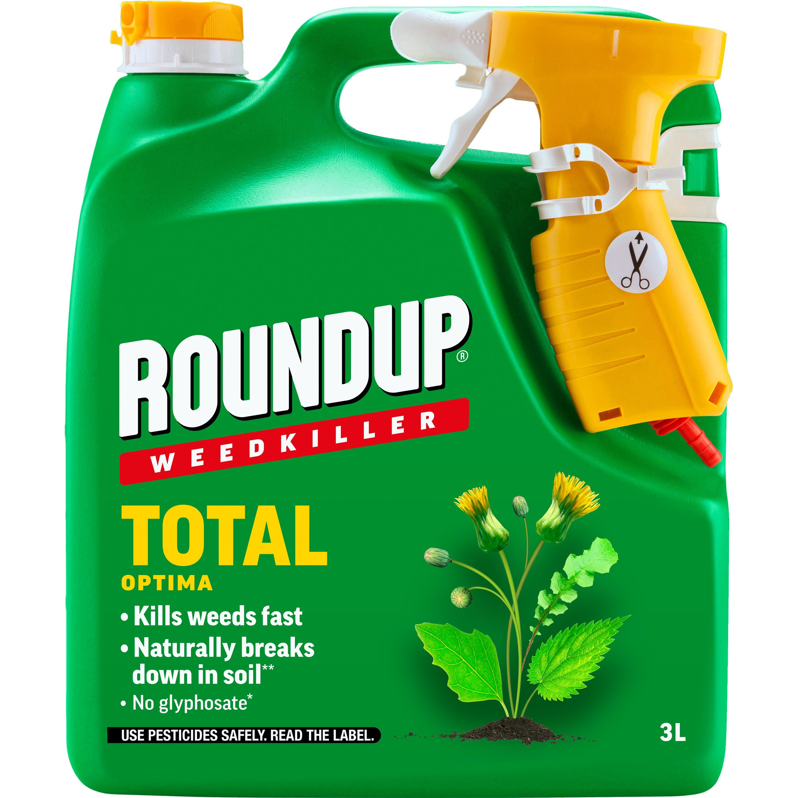 Roundup Weedkiller Total Optima, spray, 3 litre : Amazon.co.uk: Garden