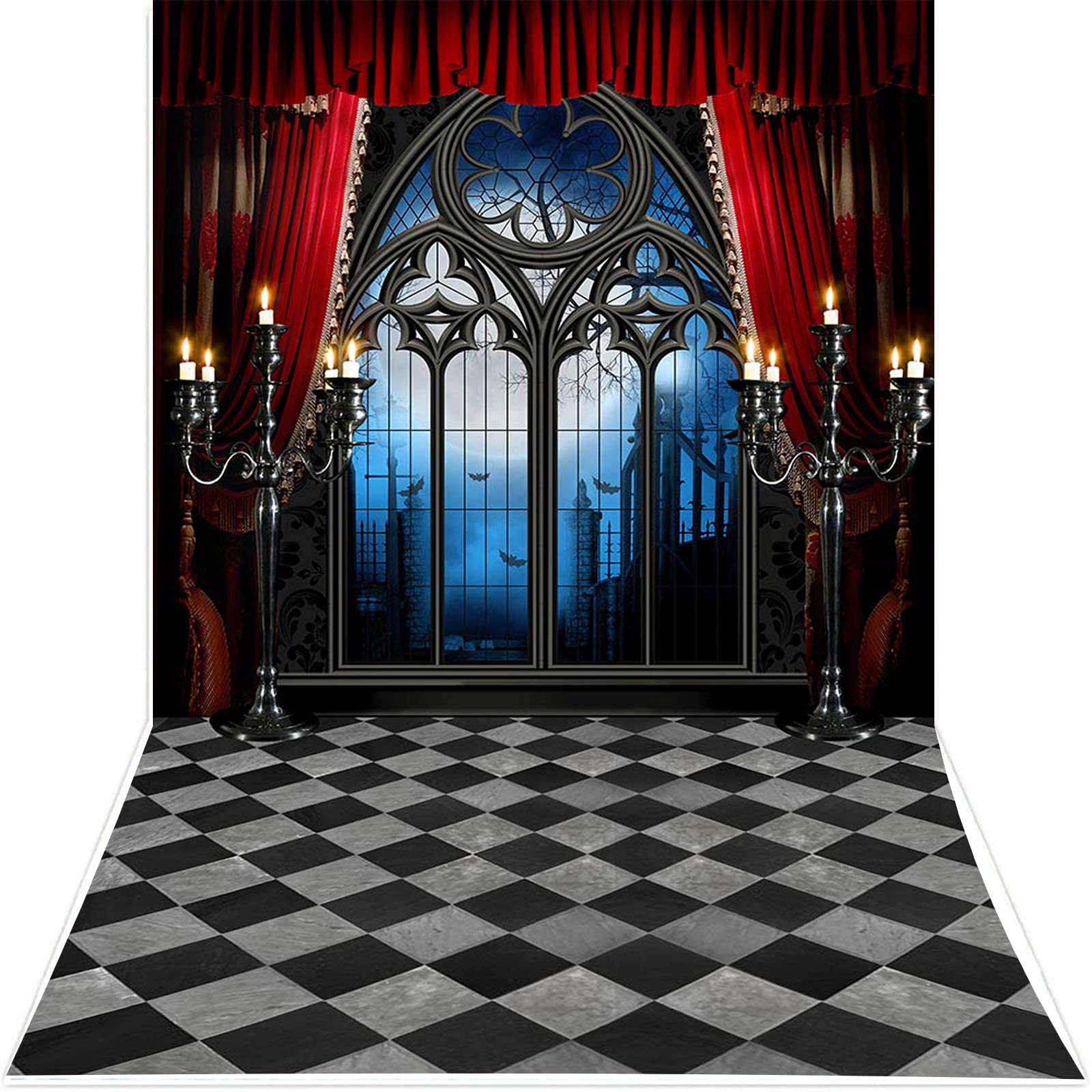 Buy Avezano Halloween Eve Horror Circus Backdrop Evil Creepy Carnival ...