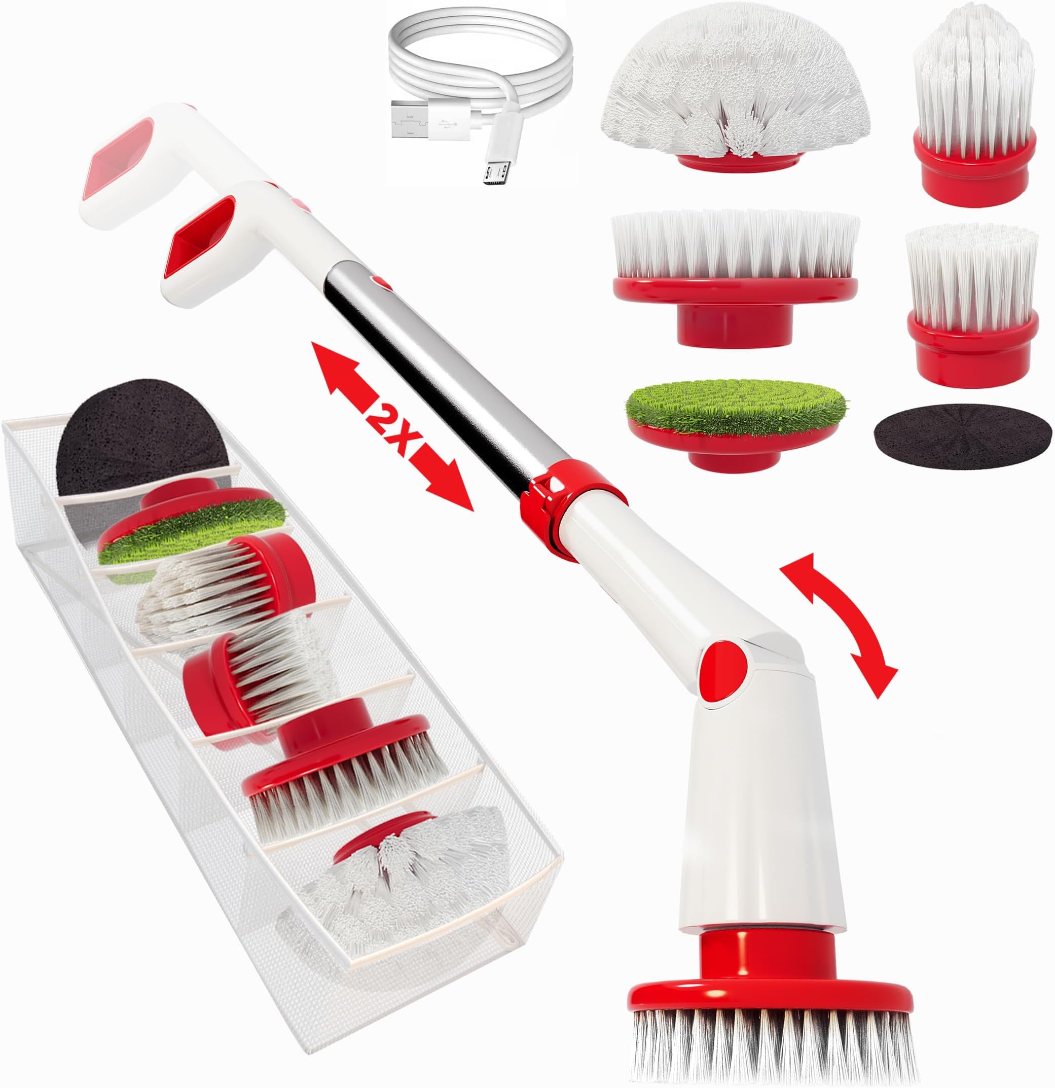 Amazon.com: Hawfog Electric Spin Scrubber, Electric Scrubber for ...
